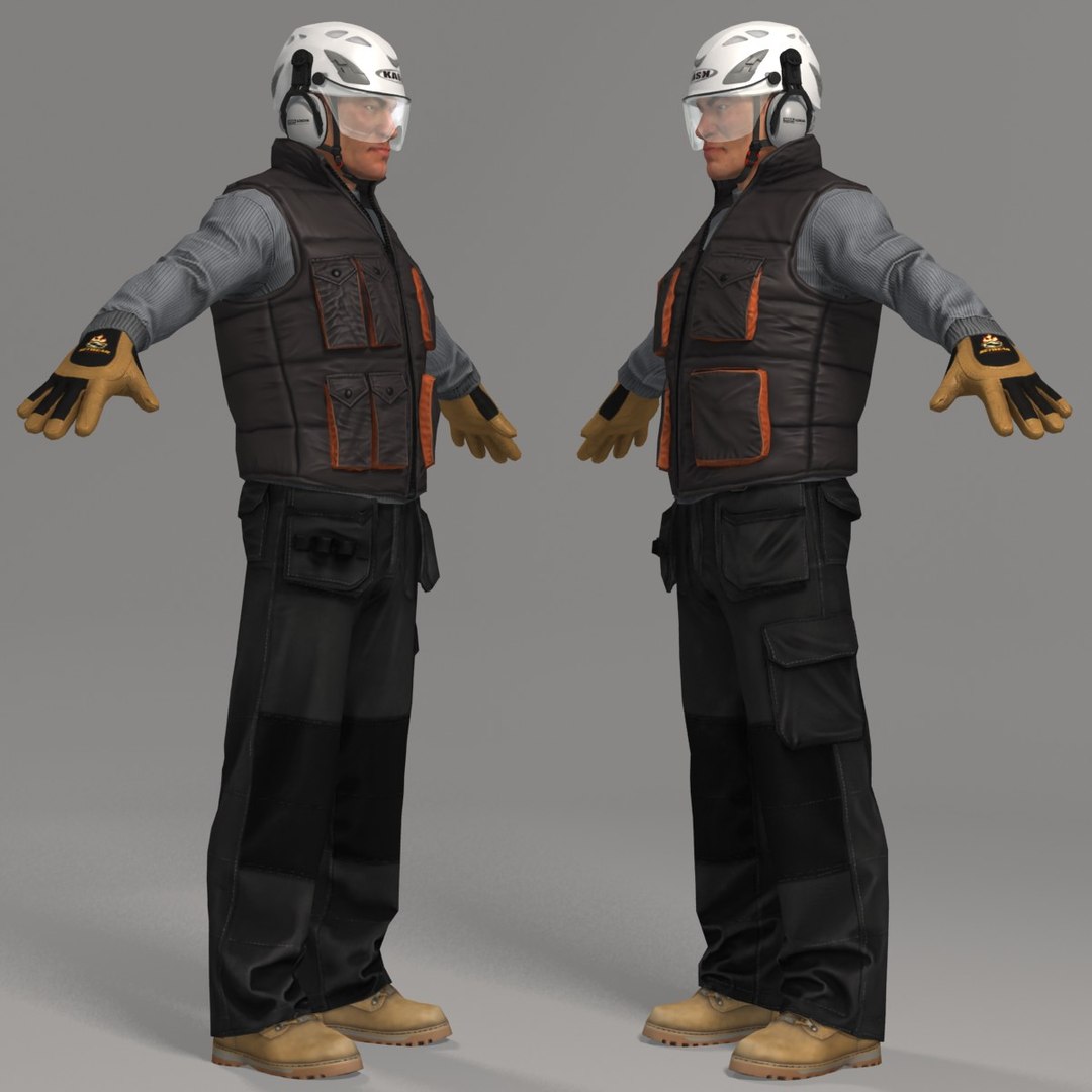 3d Male Workman Man Model