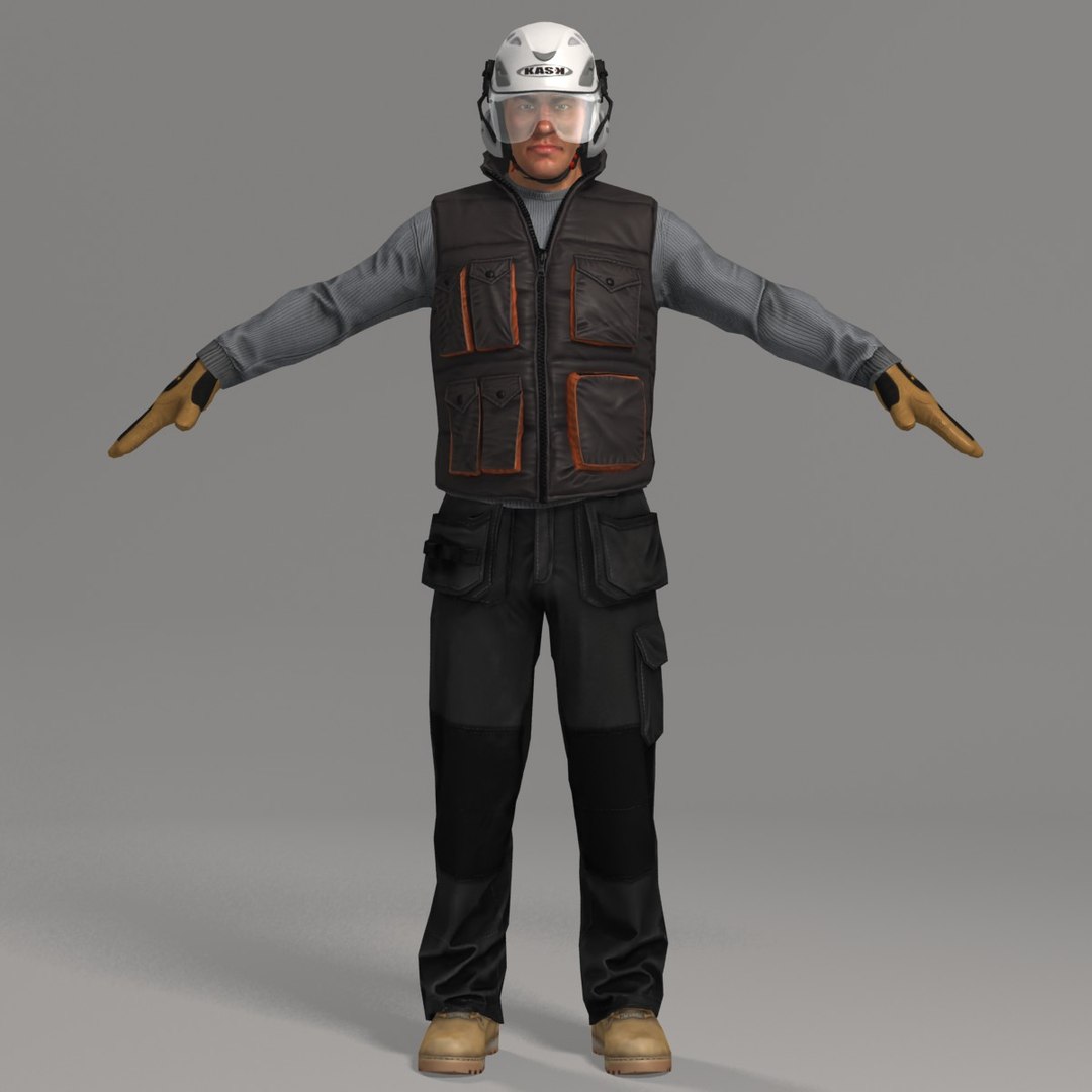 3d Male Workman Man Model