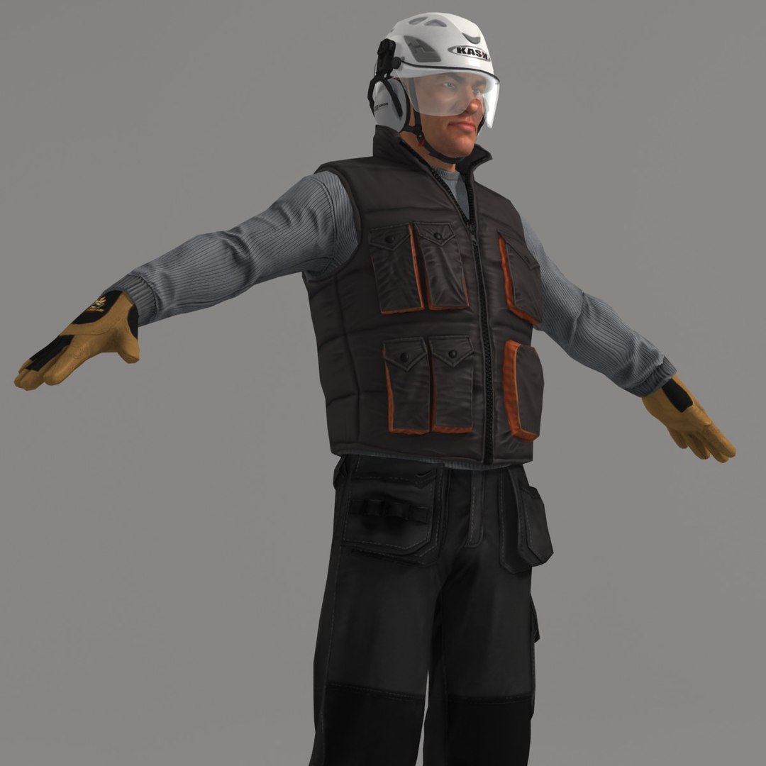 3d Male Workman Man Model