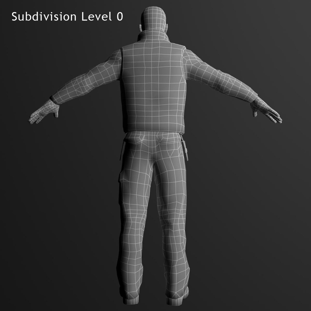 3d Male Workman Man Model