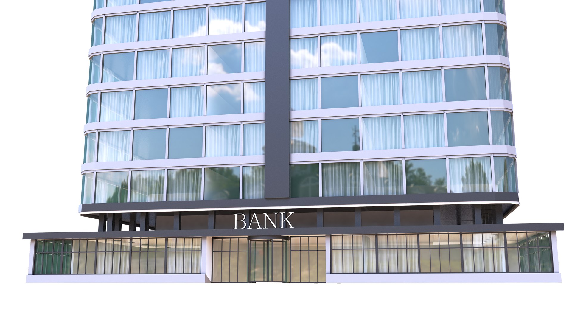 Bank Building Atm 3D Model - TurboSquid 1373596