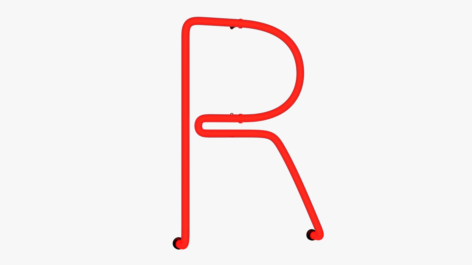 3D Neon Red Alphabet R Model - TurboSquid 2154152