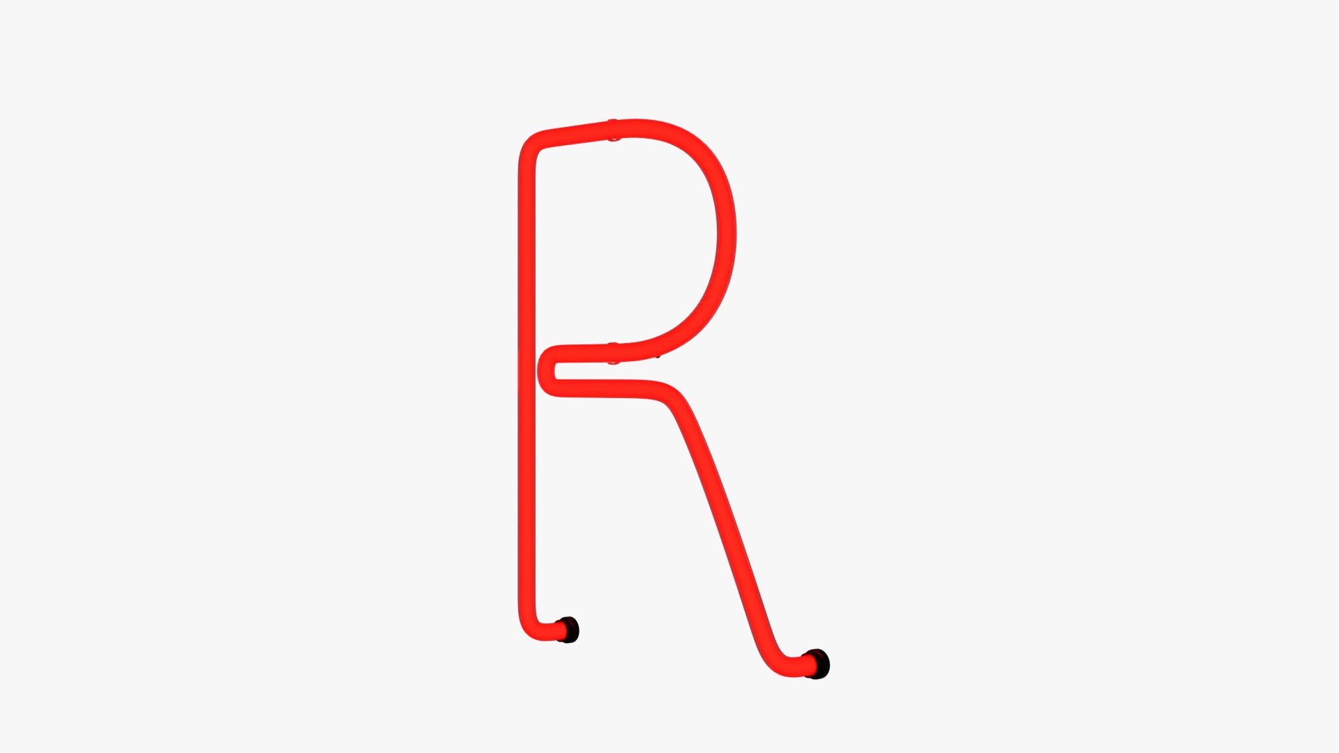 3D Neon Red Alphabet R Model - TurboSquid 2154152