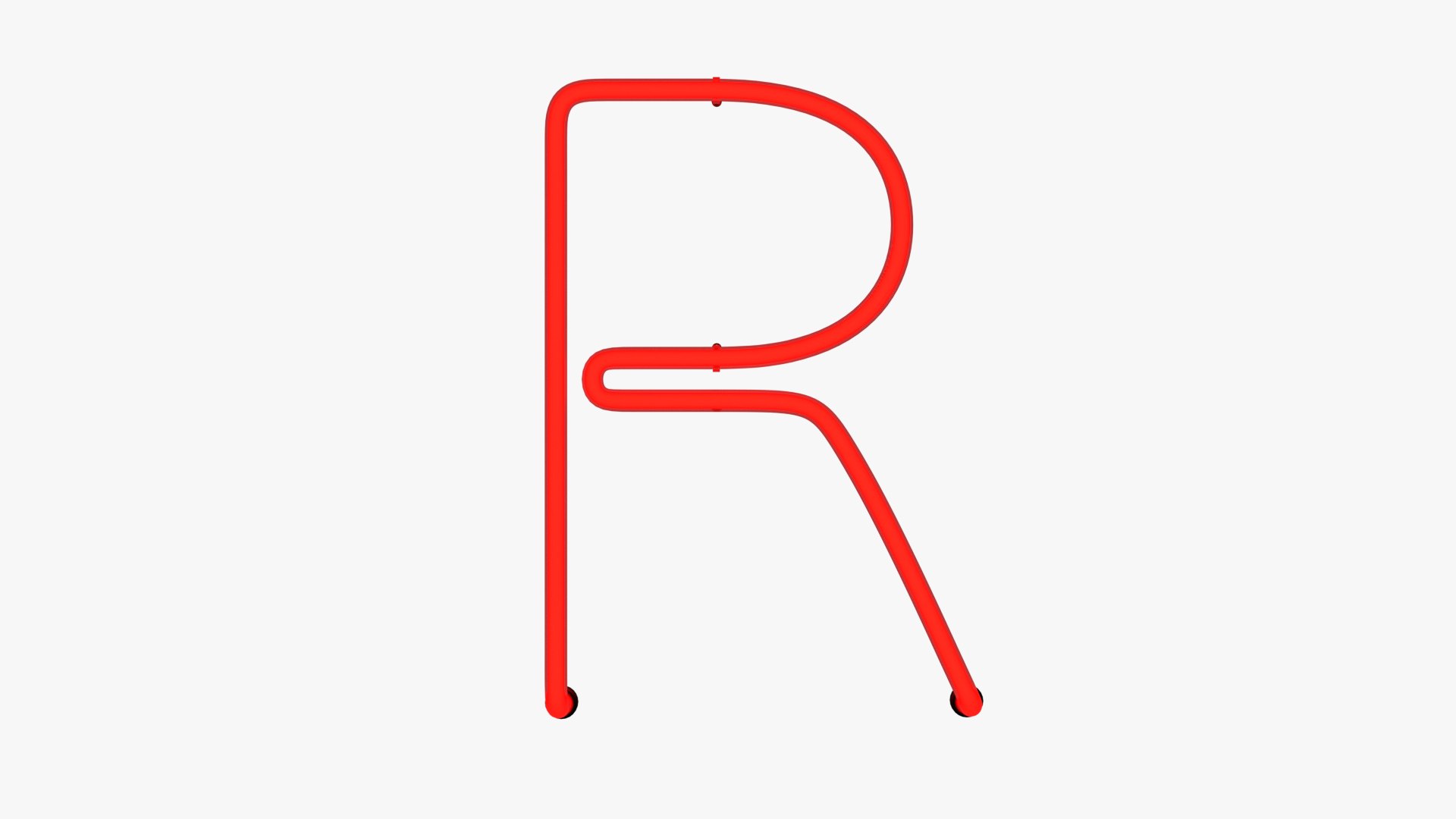 3D Neon Red Alphabet R Model - TurboSquid 2154152