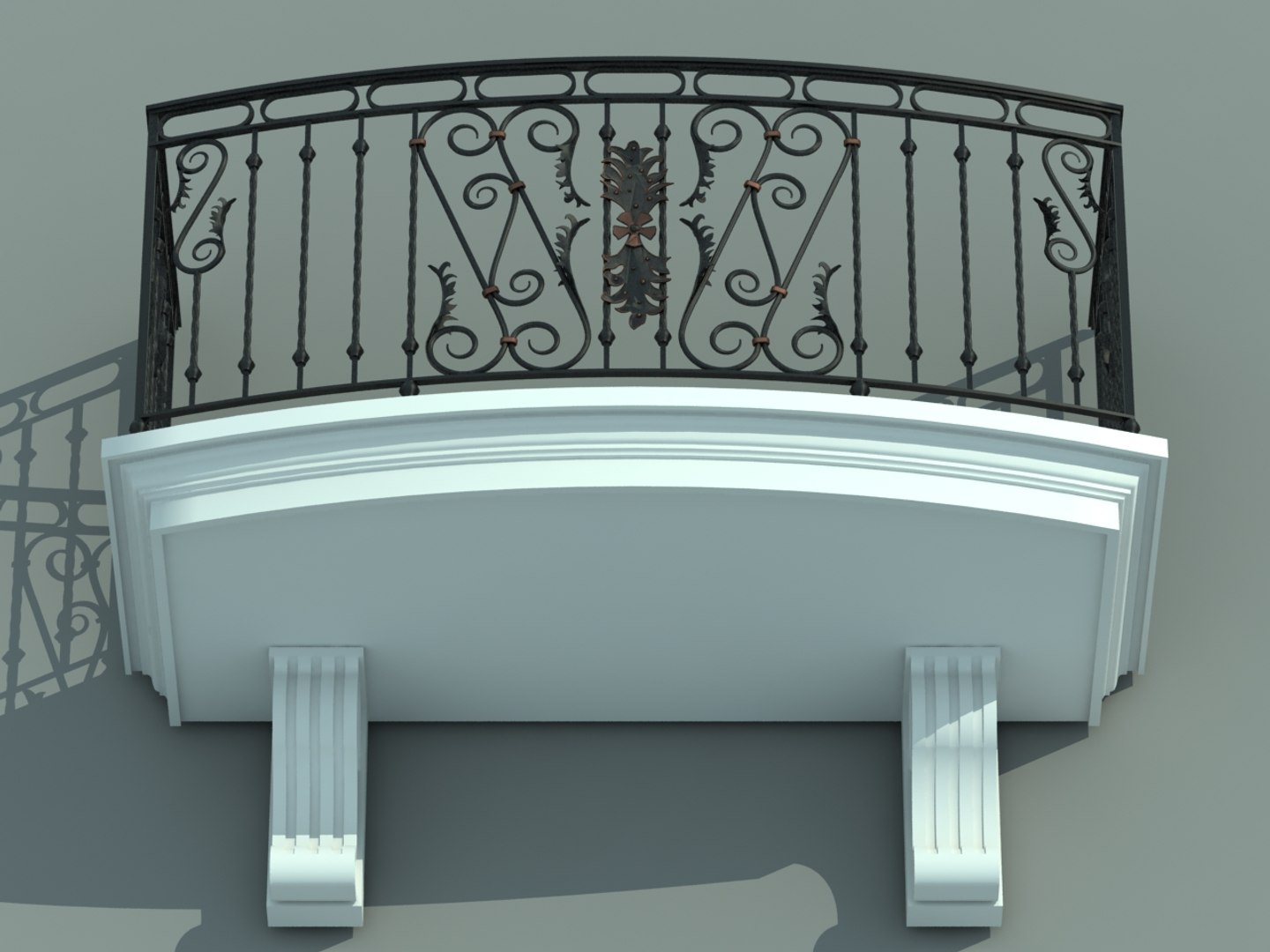 3d architectural balcony model