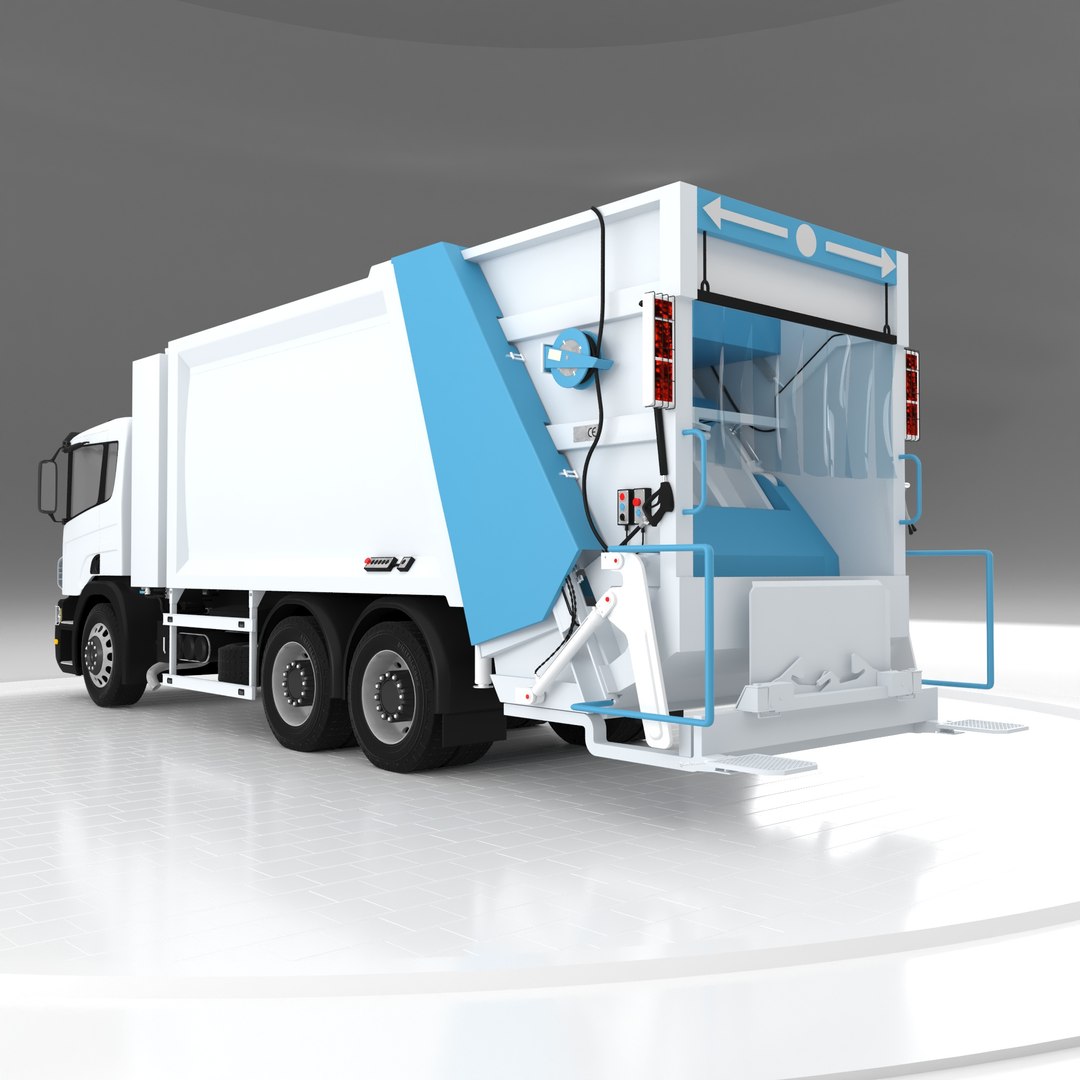 3D Container Washing Garbage Truck - TurboSquid 1730948