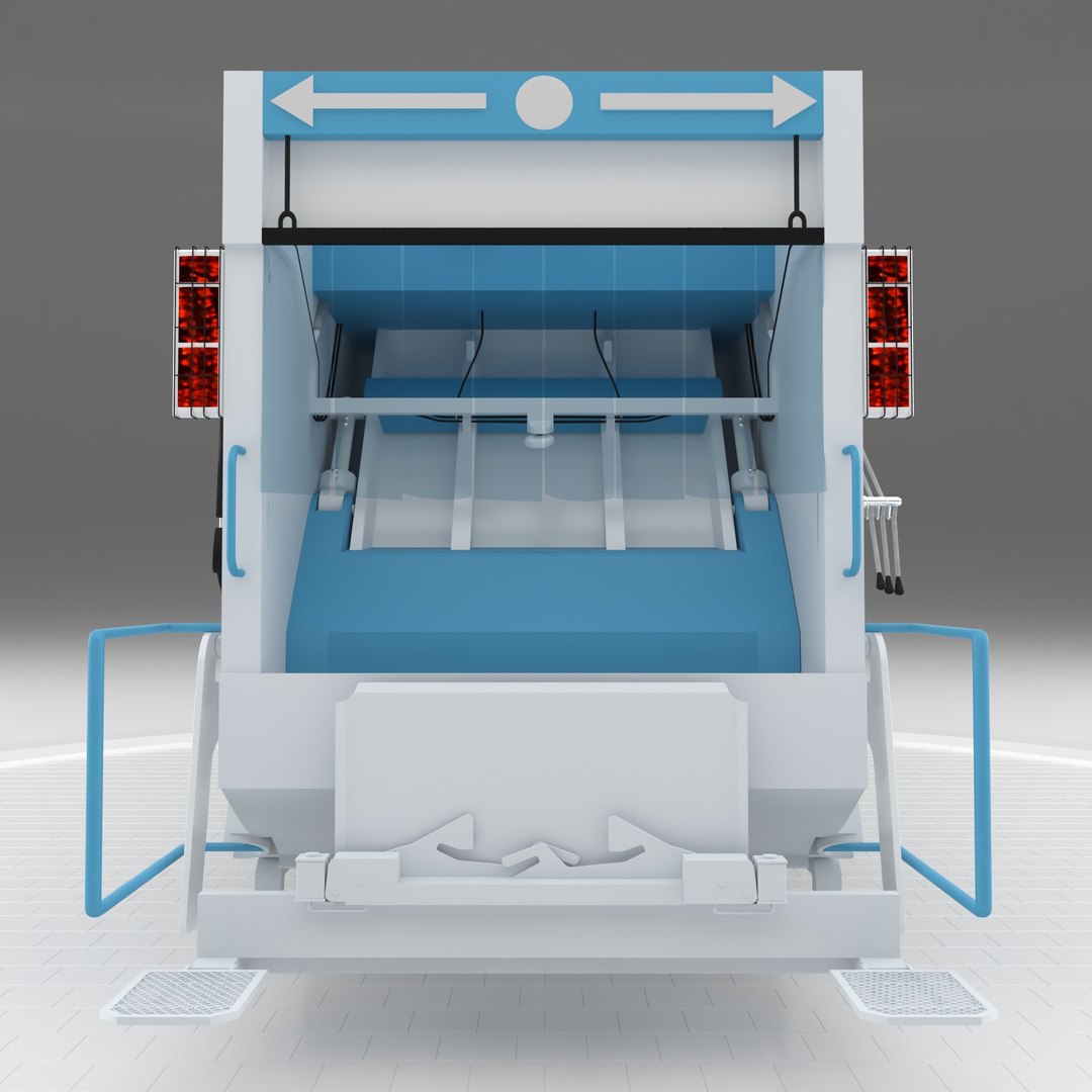 3D Container Washing Garbage Truck - TurboSquid 1730948