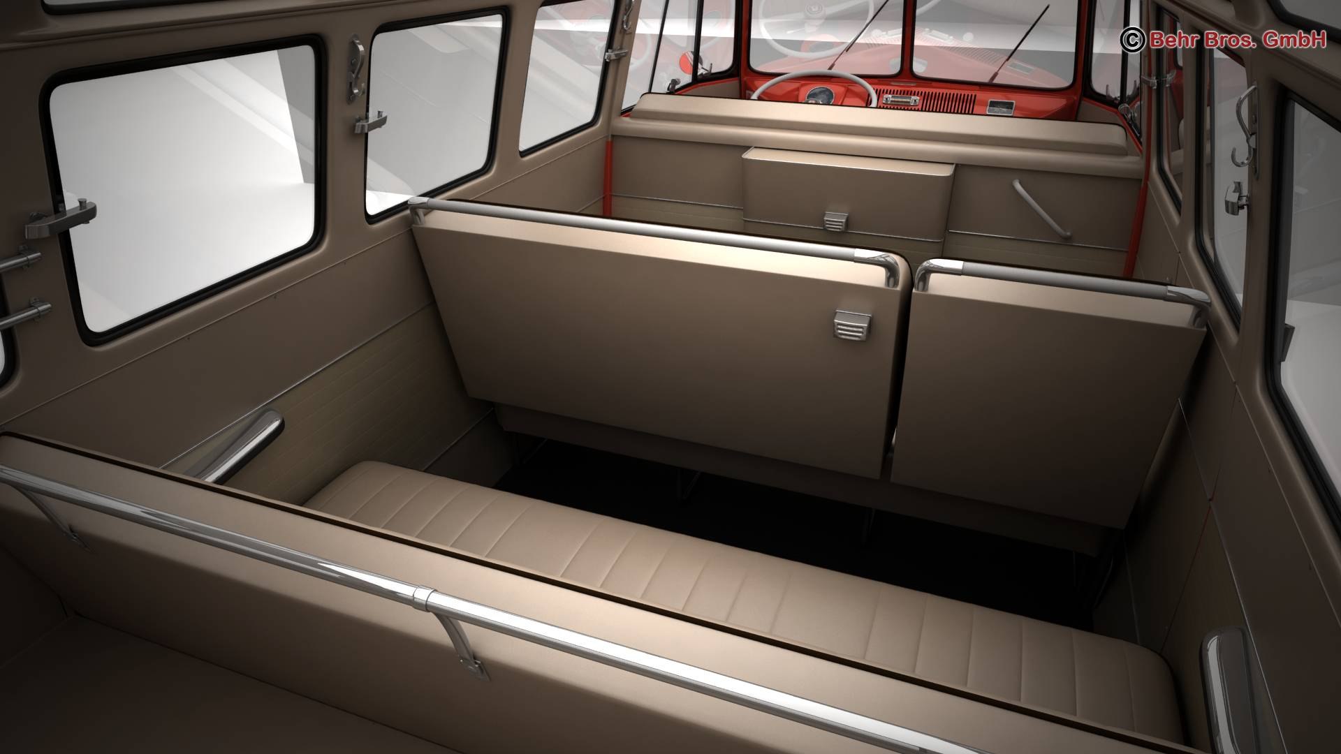volkswagen type 2 samba 3d model