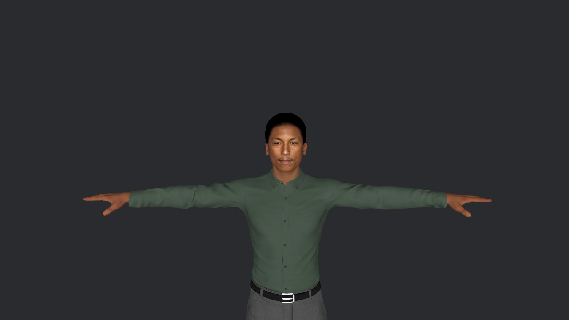 3D Pharrell Williams Hyper Realistic Full Body Fully Rigged 3D ...