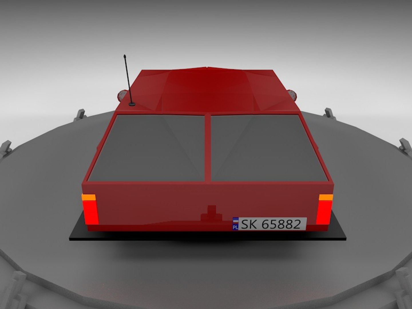 3d Model Red Car