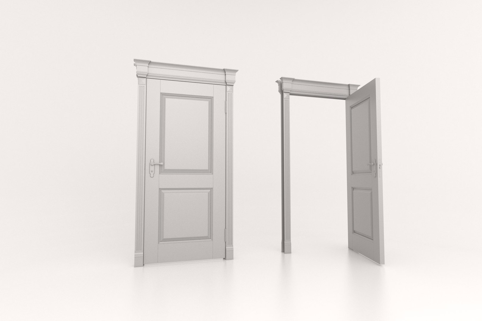 realistic door 3d model