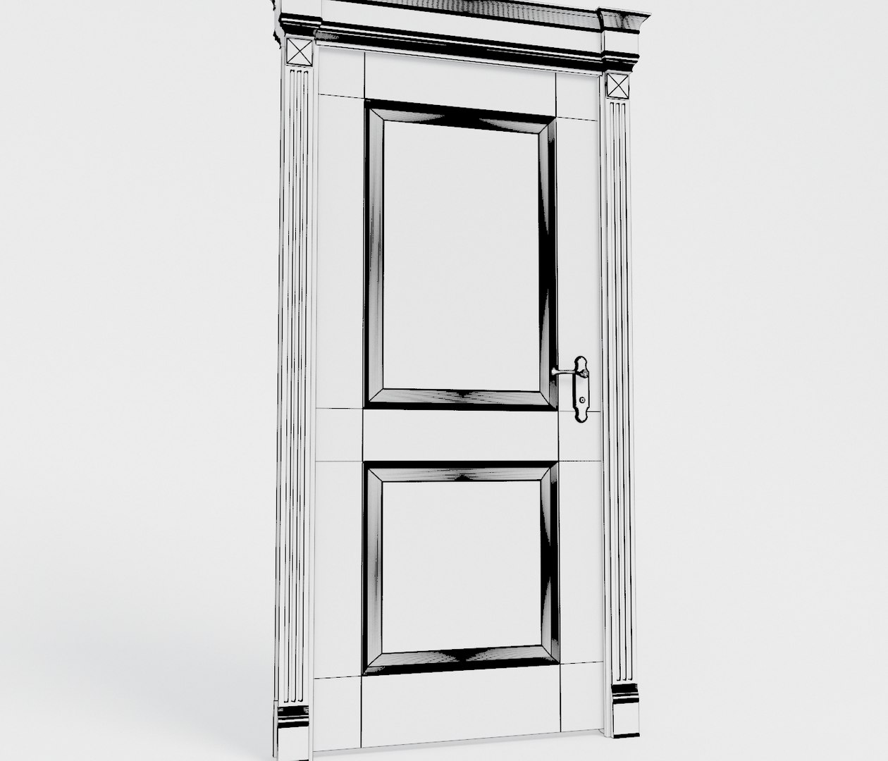realistic door 3d model