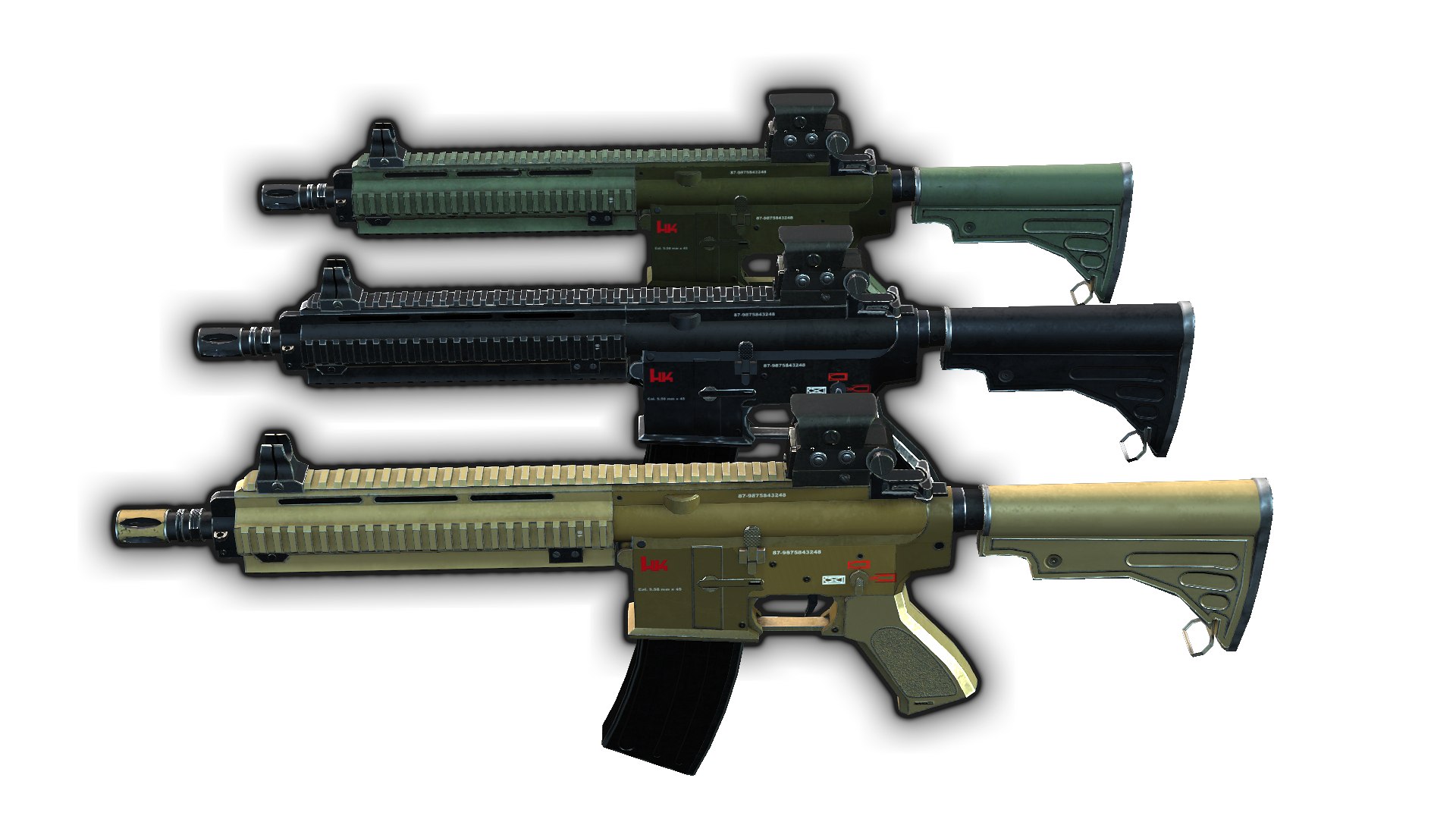HK416 3D Model - TurboSquid 2417418