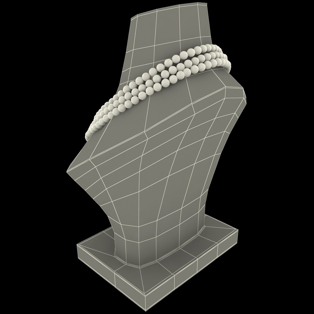 3d jewellery display bust necklace