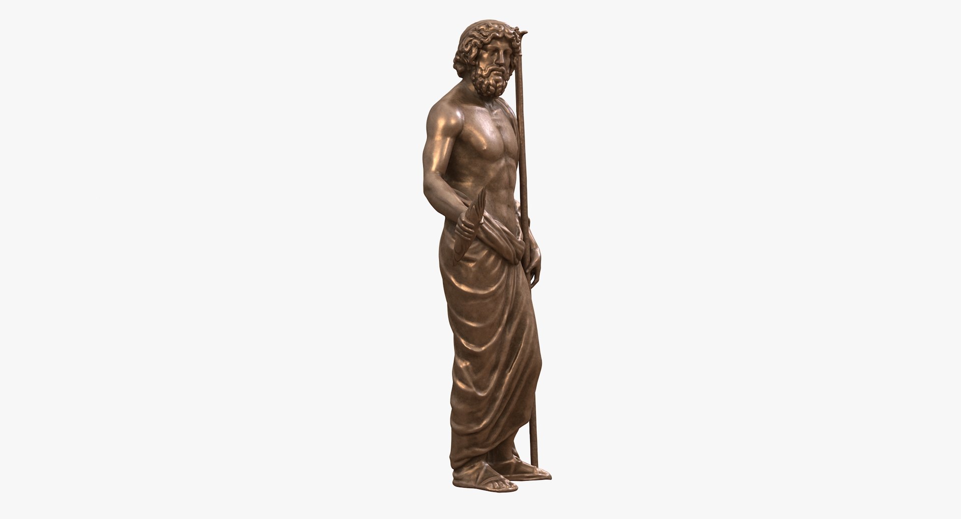 3D Zeus Statue 2 Bronze - TurboSquid 2129116