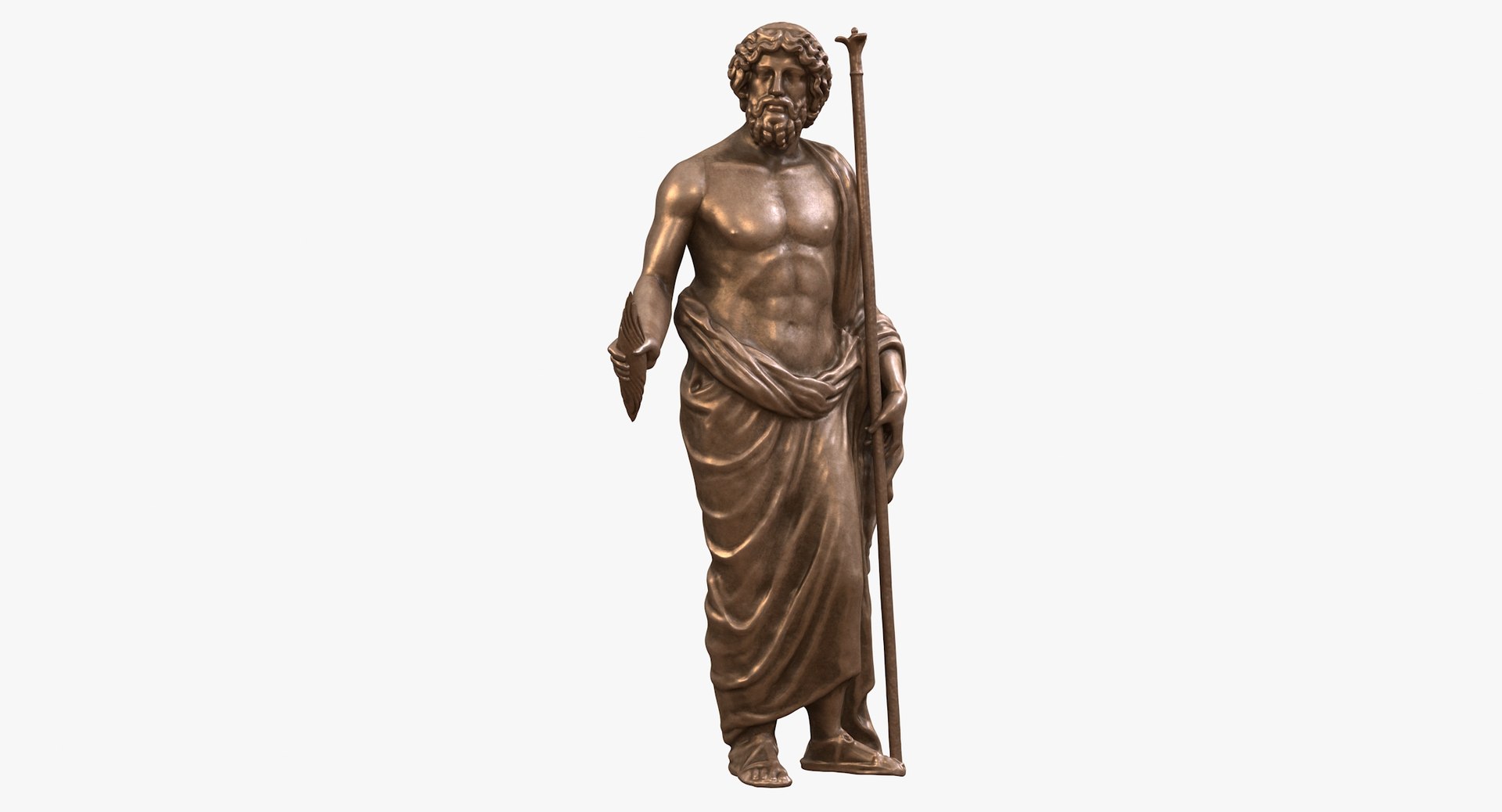 3D Zeus Statue 2 Bronze - TurboSquid 2129116