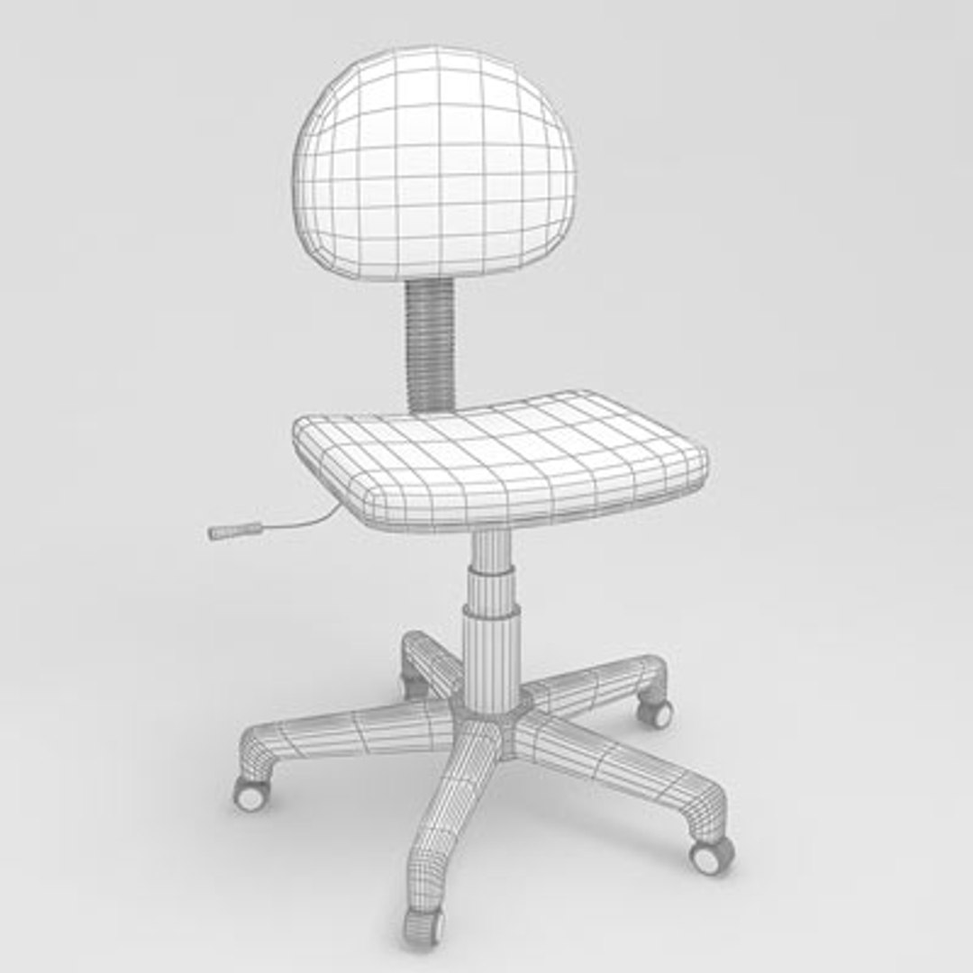 3d kid computer chair model
