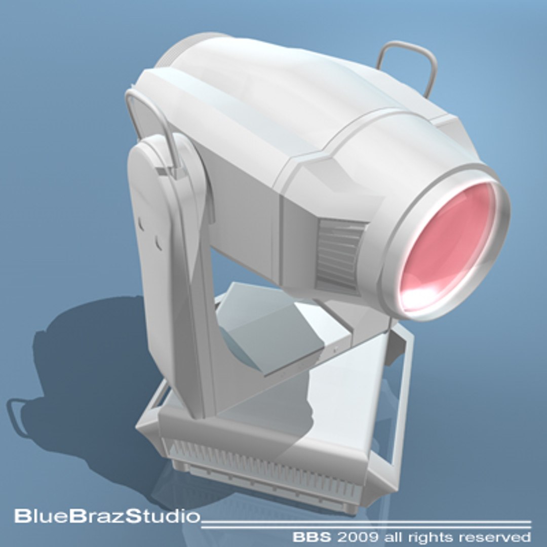 3d Spot Moving Head Light Model