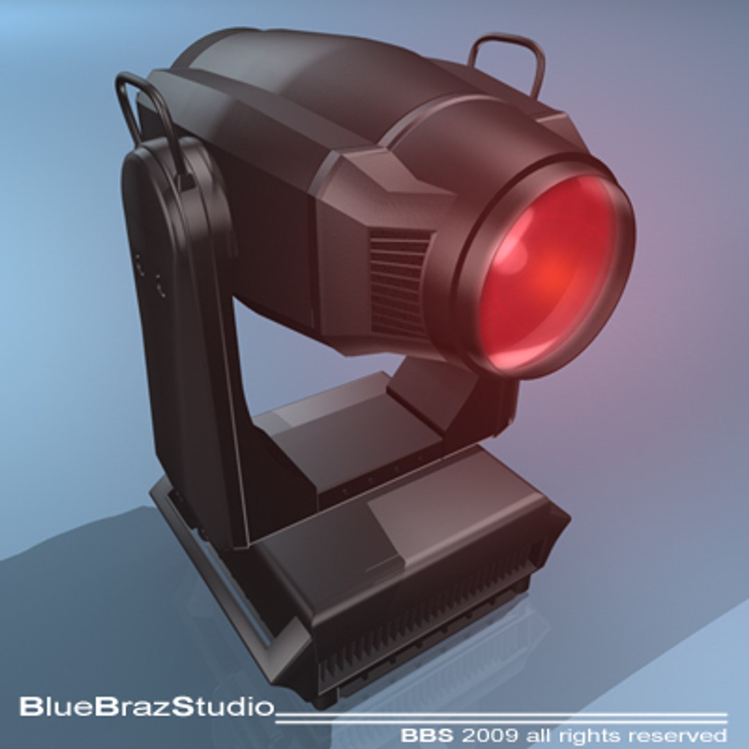3d Spot Moving Head Light Model