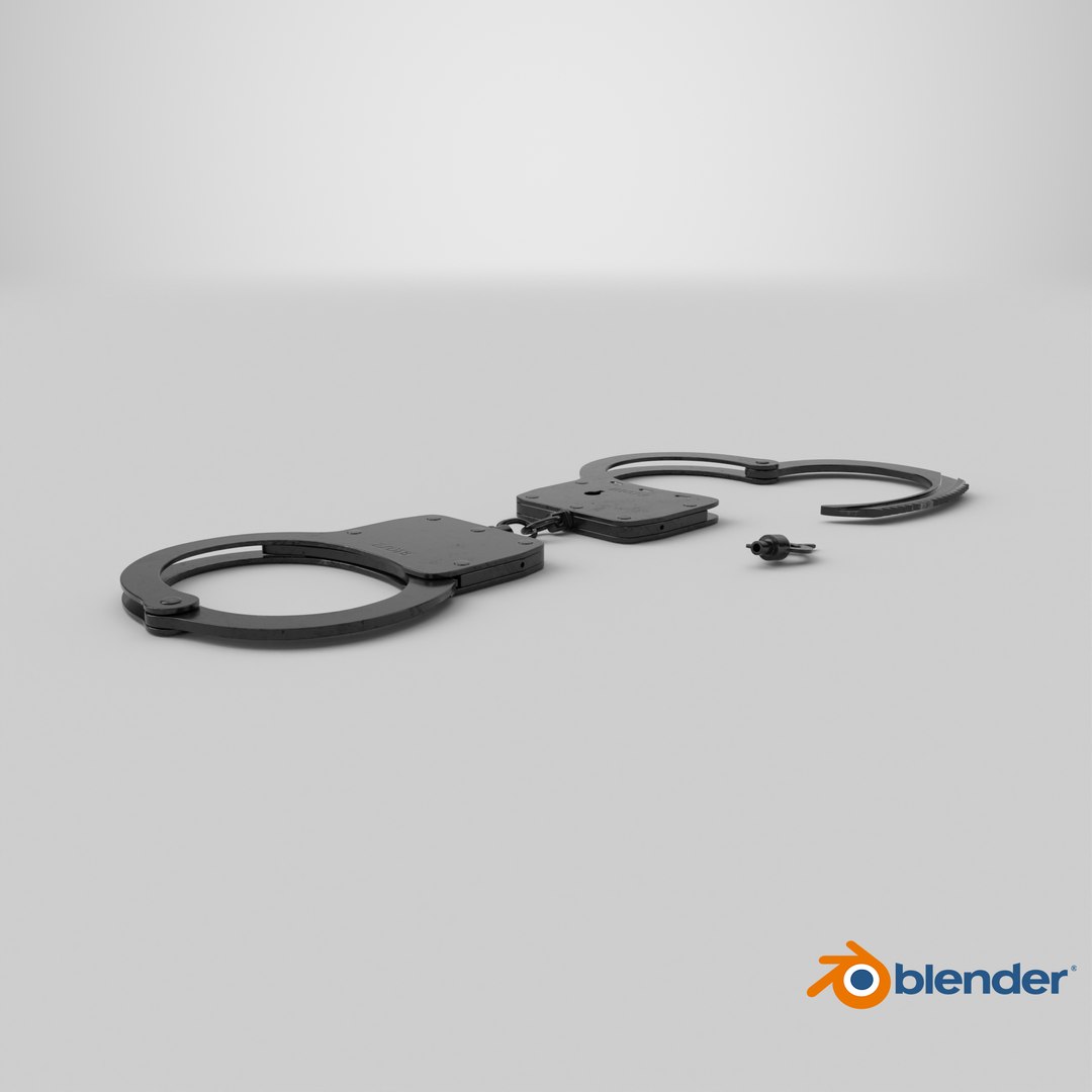Oxidized Handcuffs With Key 3D Model - TurboSquid 2197535