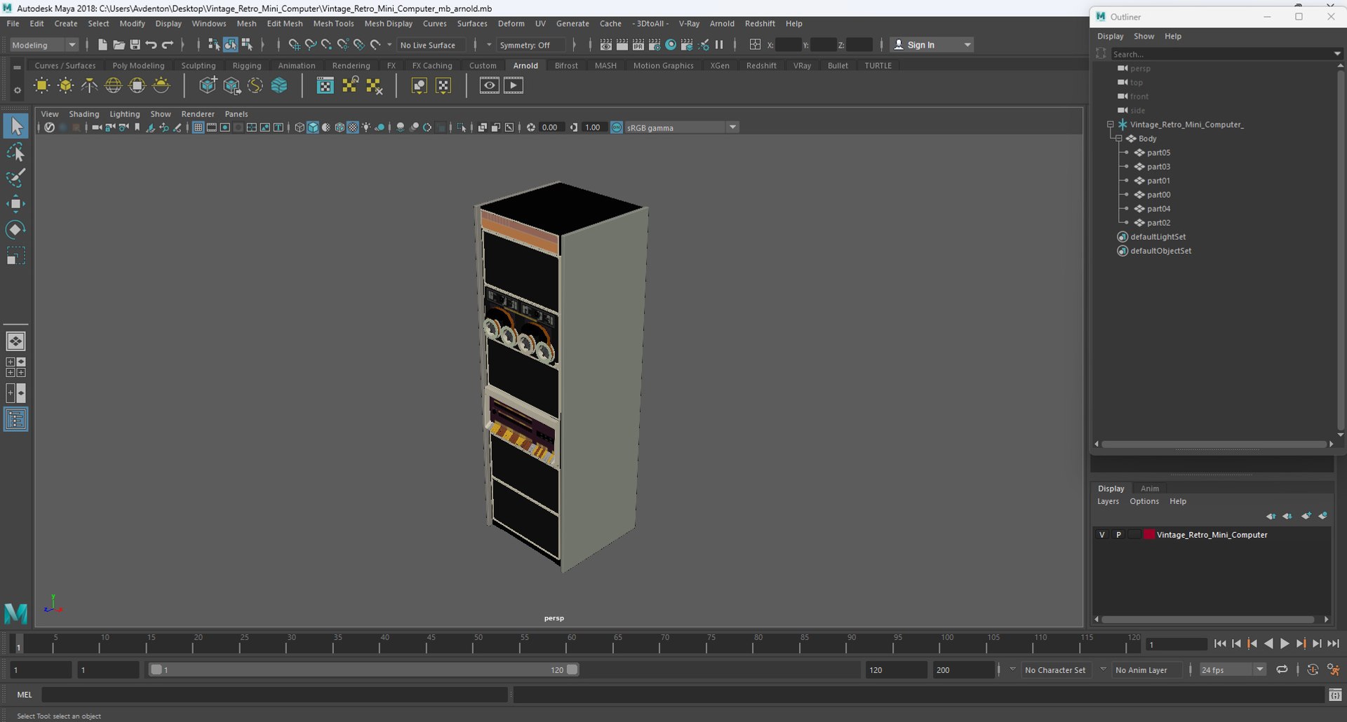 3D Vintage Retro Mini Computer - TurboSquid 2273070