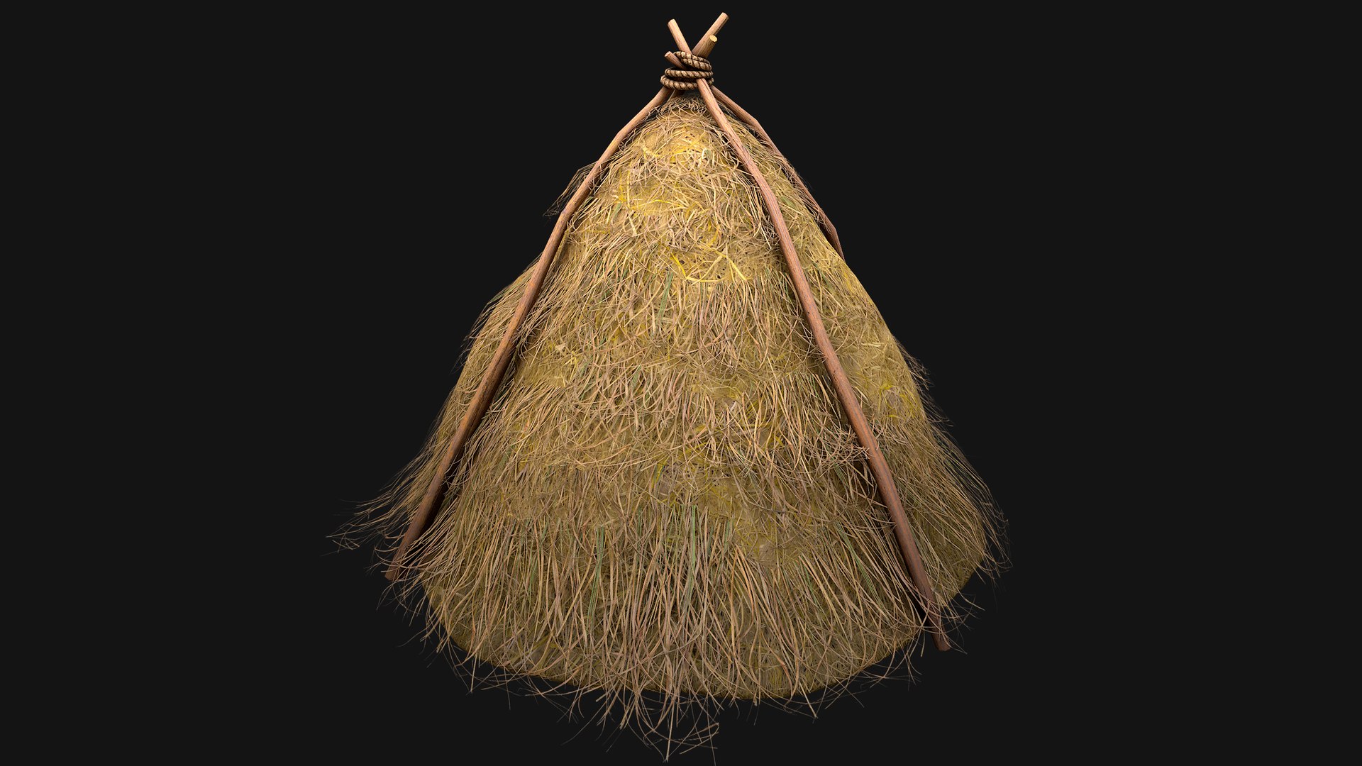 3D Haystack Stack Of Hay Large Pile - TurboSquid 2203615