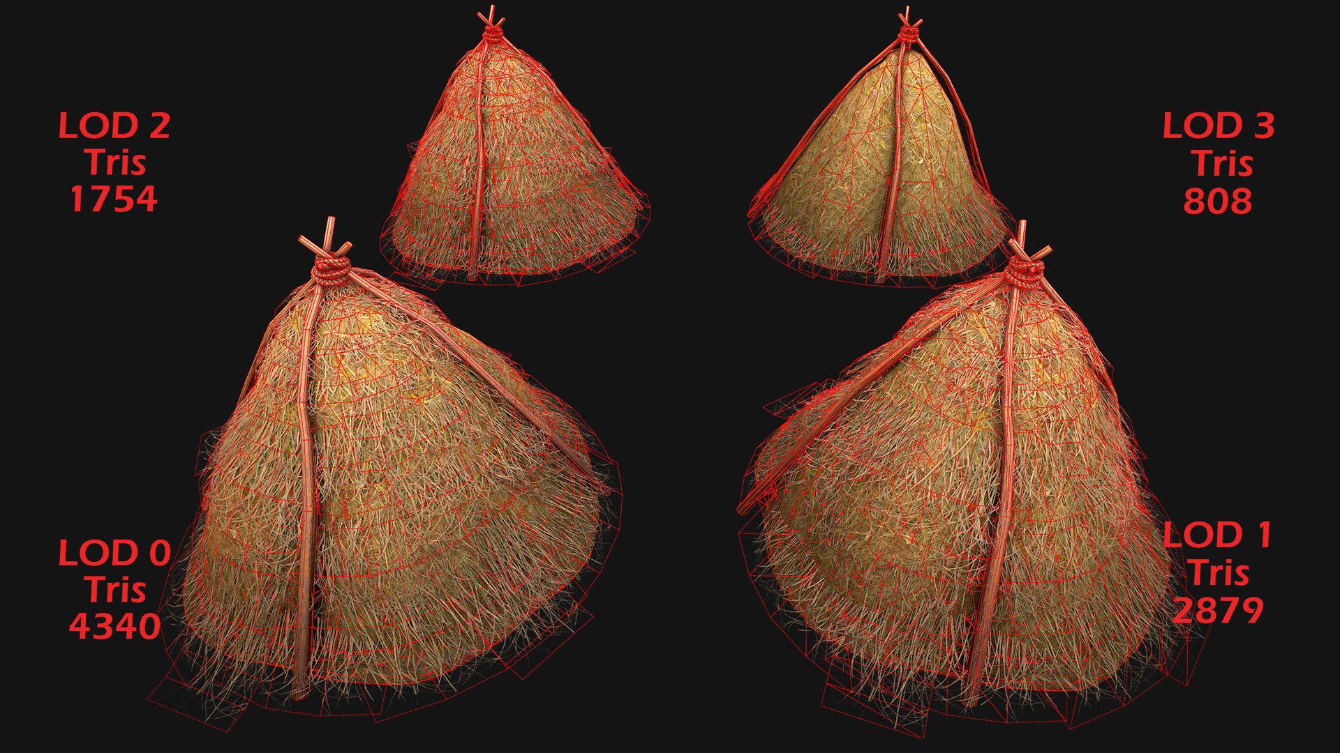 3D Haystack Stack Of Hay Large Pile - TurboSquid 2203615