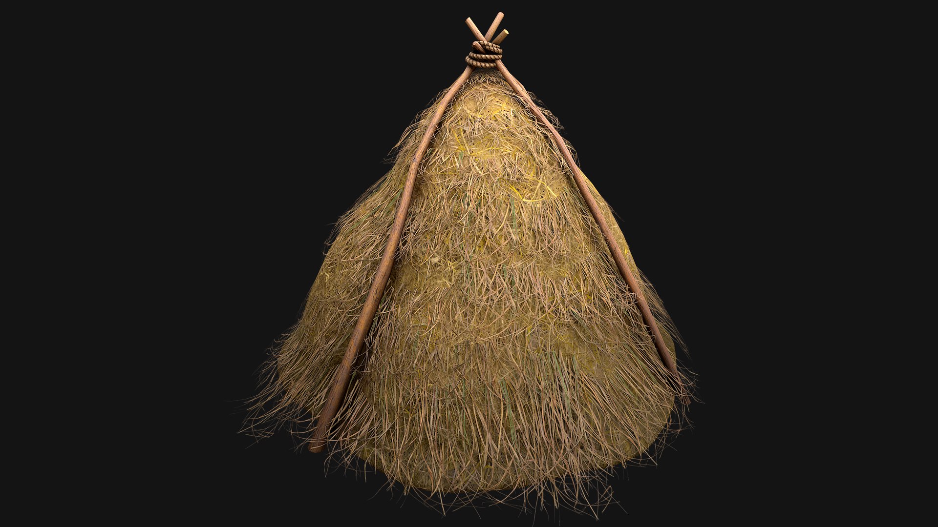 3D Haystack Stack Of Hay Large Pile - TurboSquid 2203615