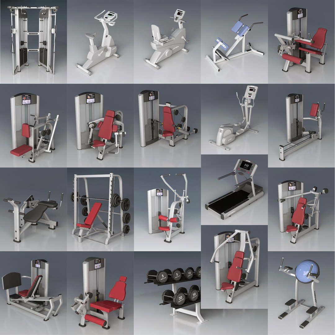 3ds Max Fitness Equipment
