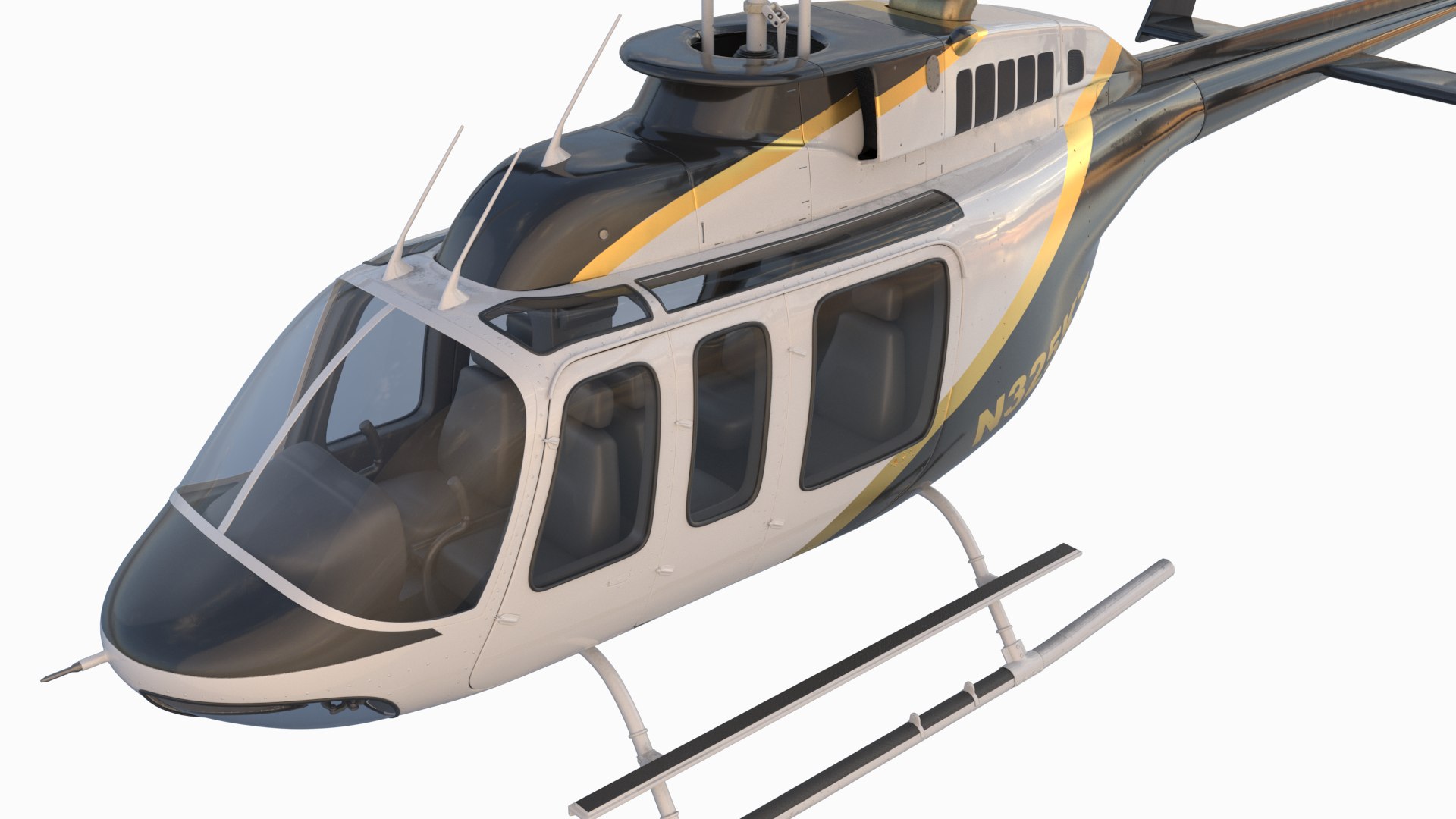 3D Model Bell 206l-4 Helicopter - TurboSquid 2398331