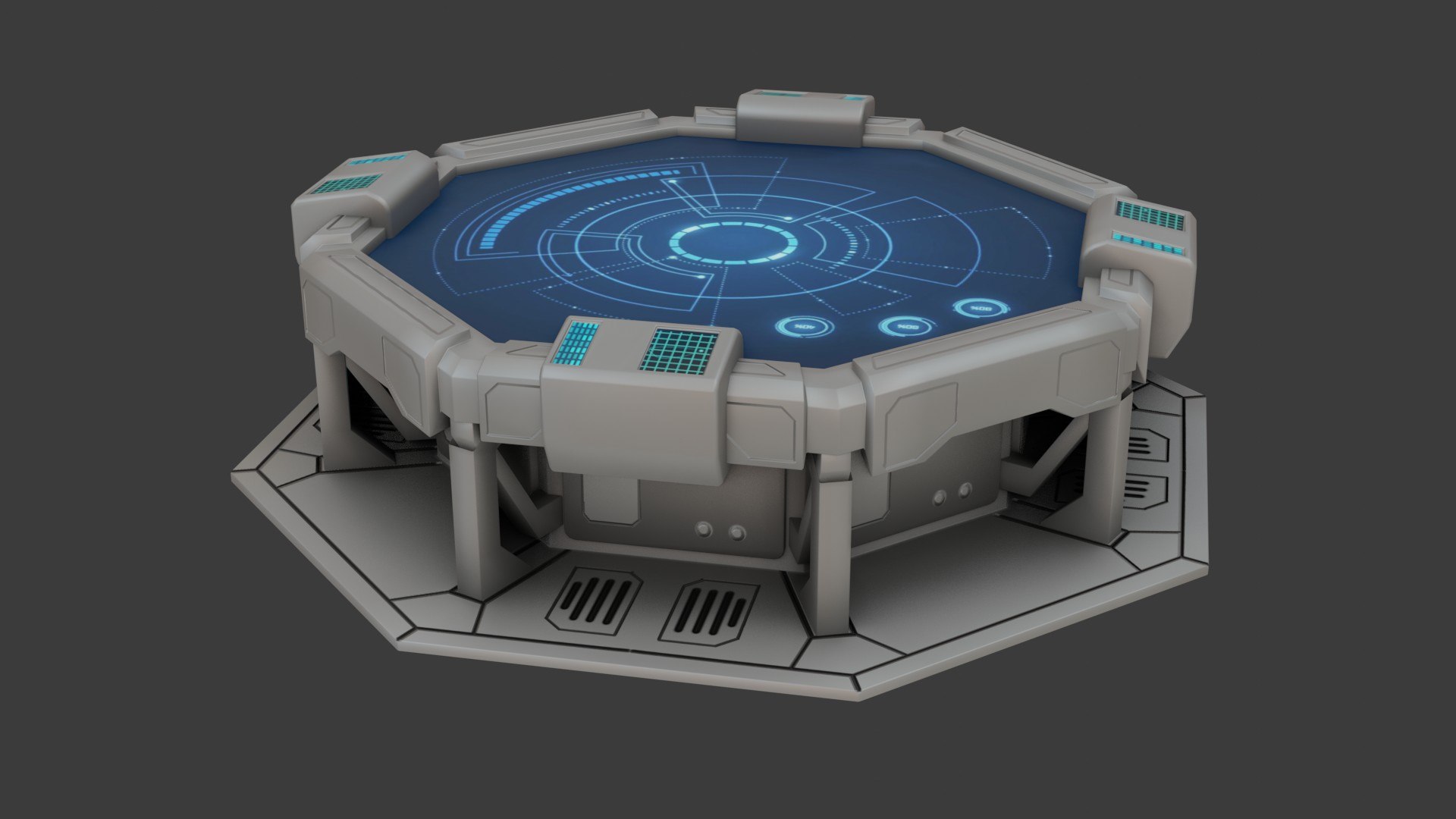 3D Model Sci Fi Work Bench - Low Poly - PBR - Game Ready - TurboSquid ...