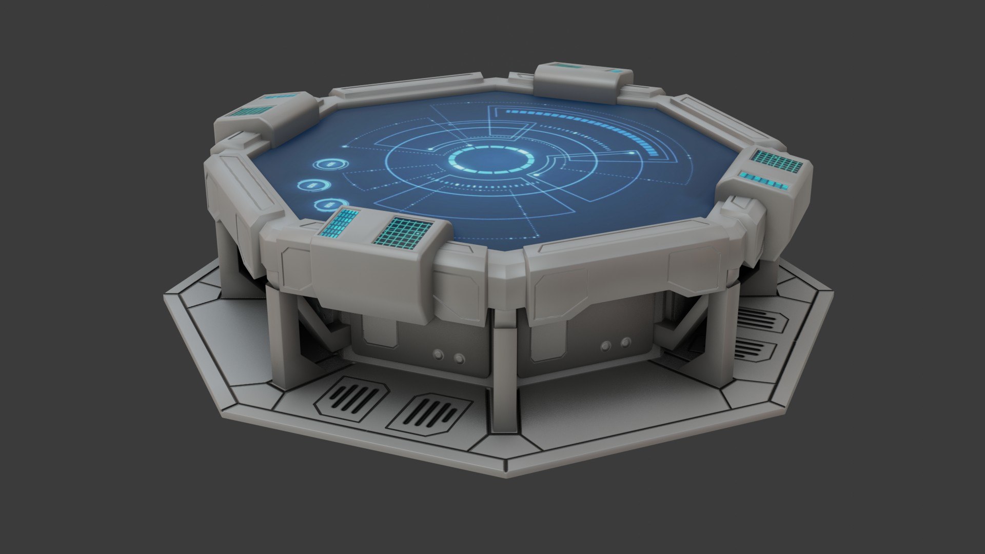 3D Model Sci Fi Work Bench - Low Poly - PBR - Game Ready - TurboSquid ...