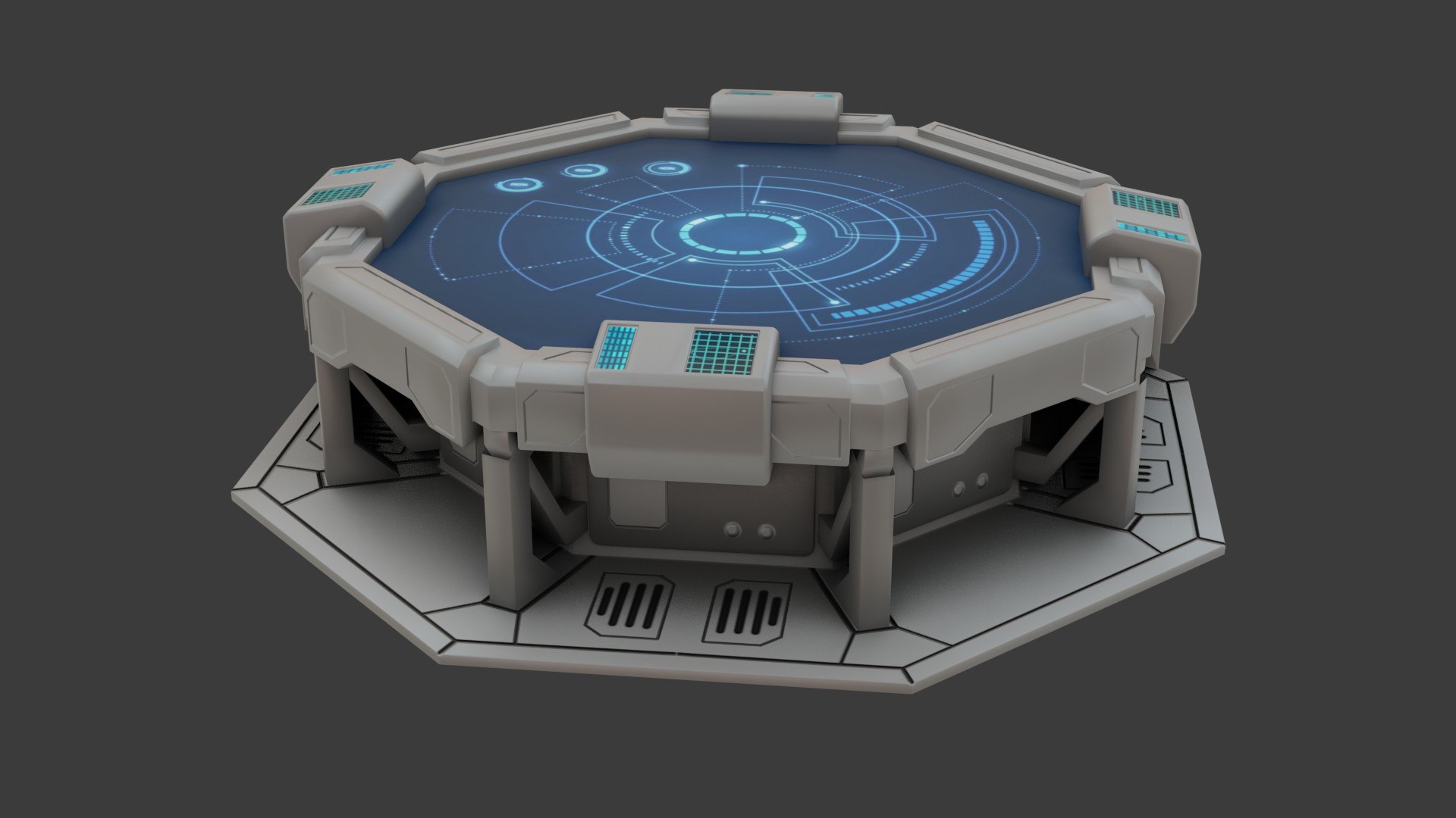 3D Model Sci Fi Work Bench - Low Poly - PBR - Game Ready - TurboSquid ...
