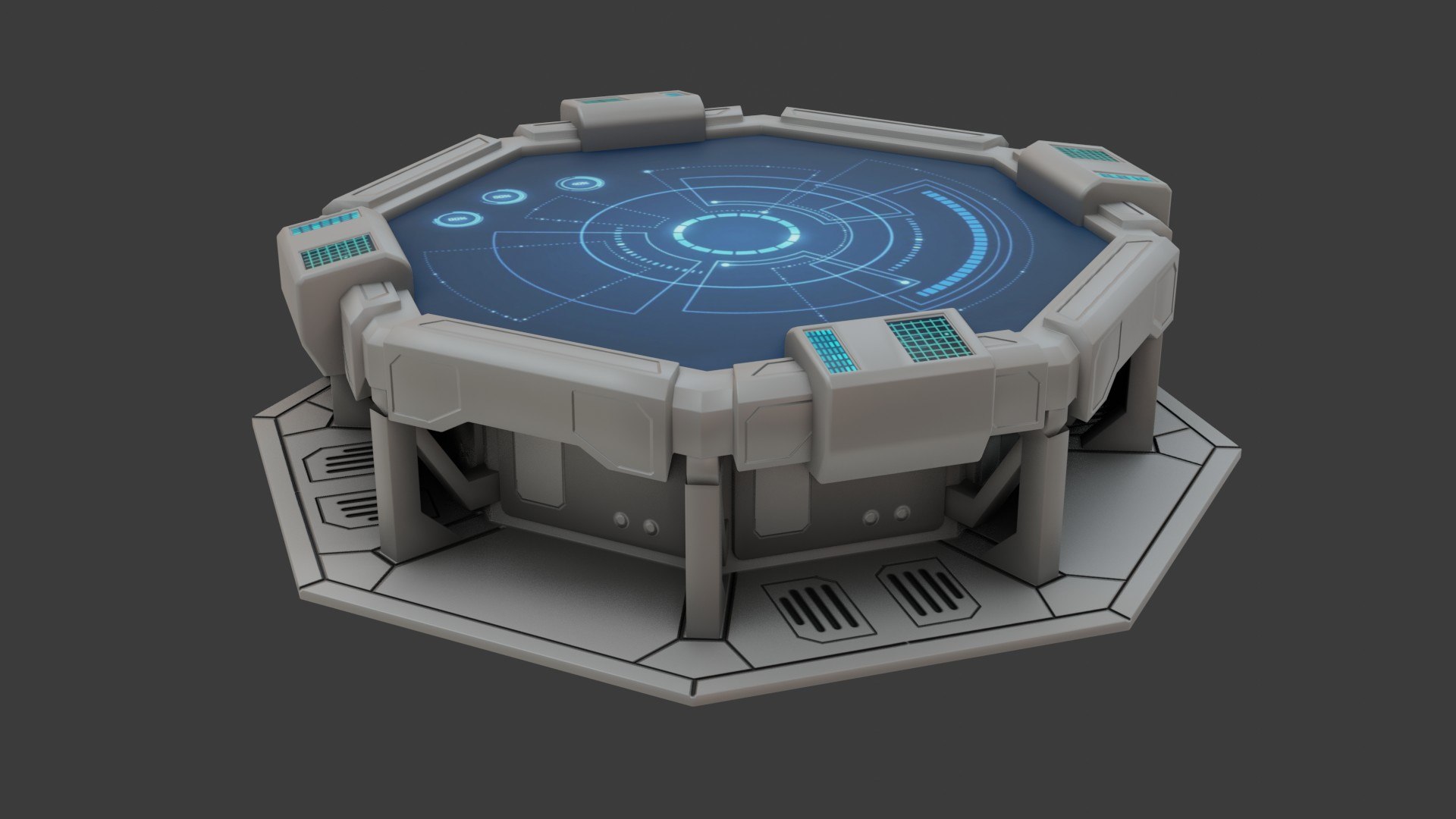 3D Model Sci Fi Work Bench - Low Poly - PBR - Game Ready - TurboSquid ...
