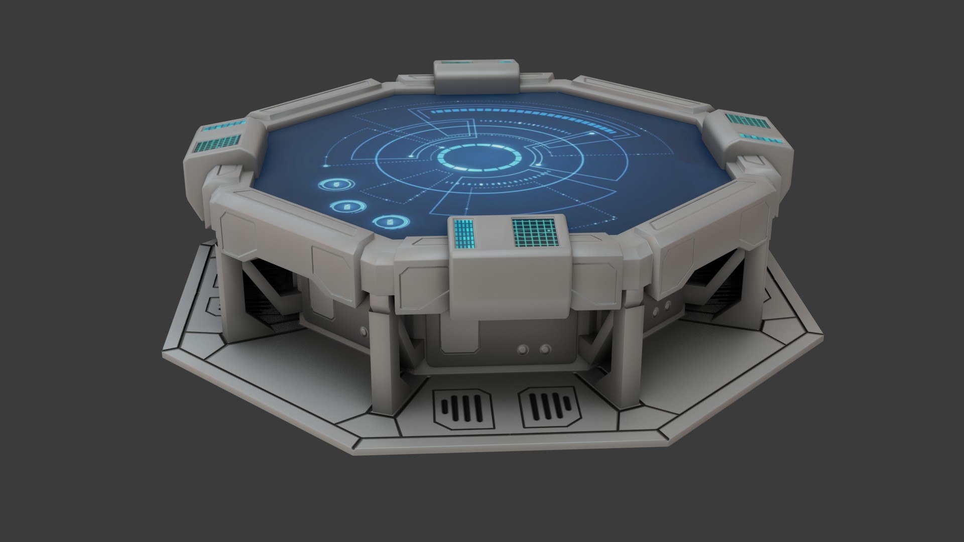 3D Model Sci Fi Work Bench - Low Poly - PBR - Game Ready - TurboSquid ...