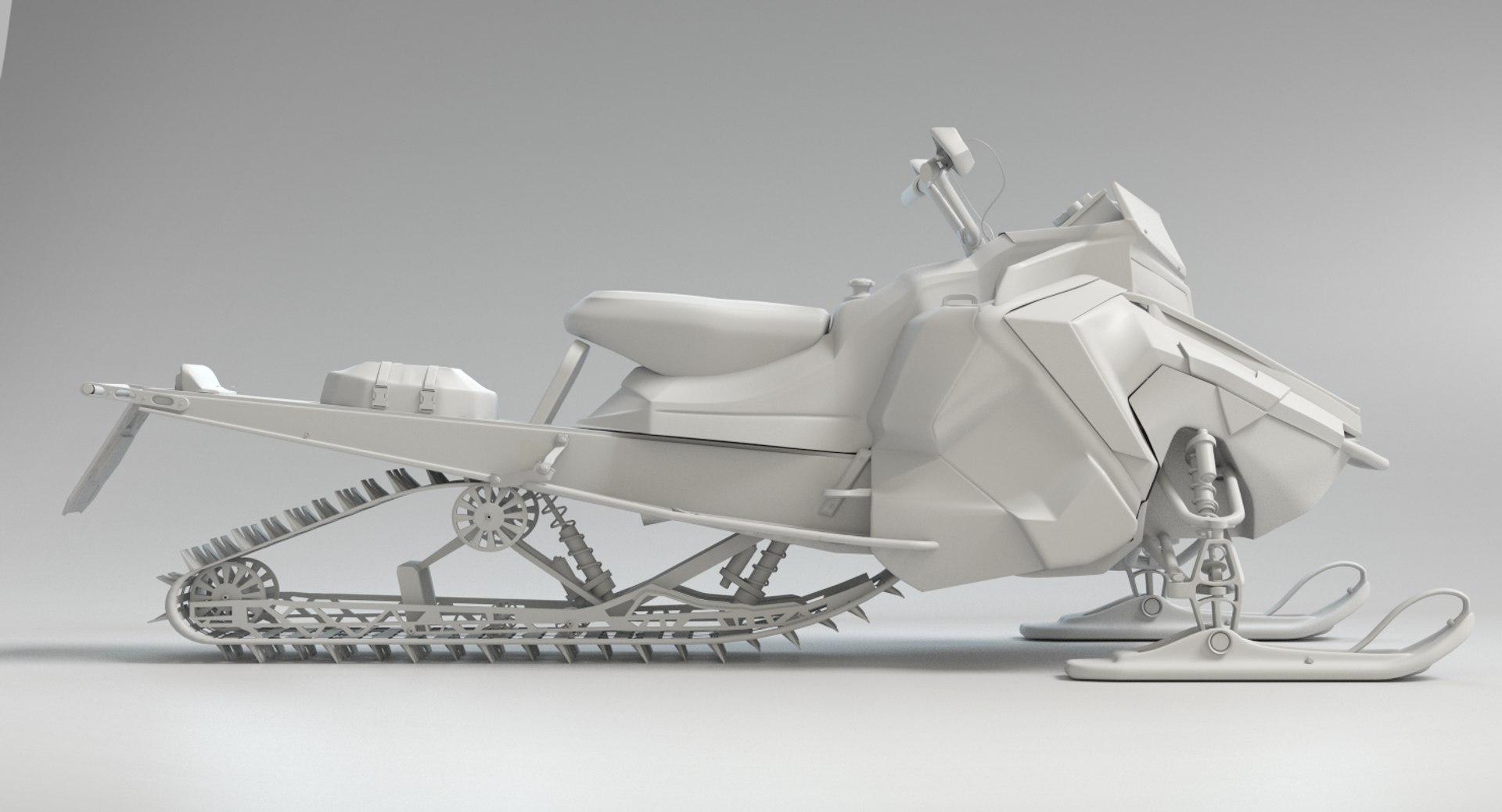 Snowmobile Snow Mobile 3d Model