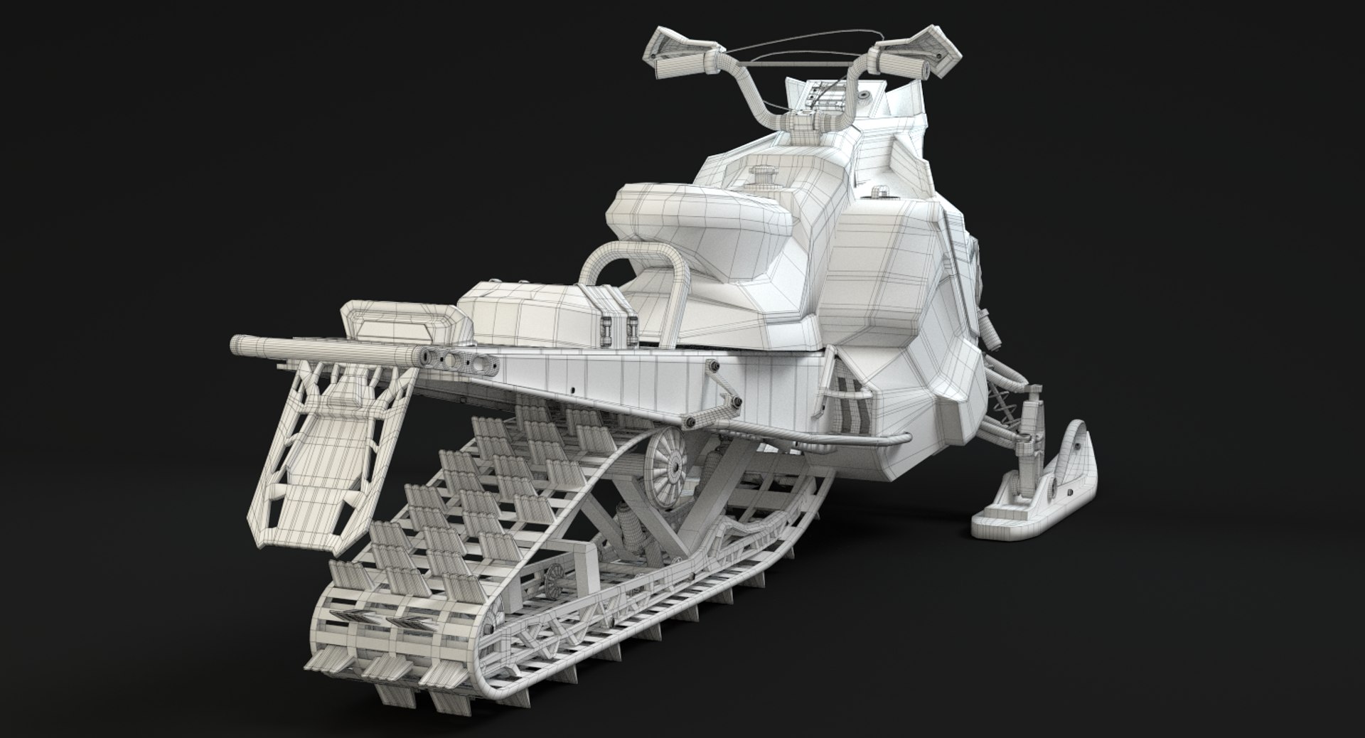 Snowmobile Snow Mobile 3d Model