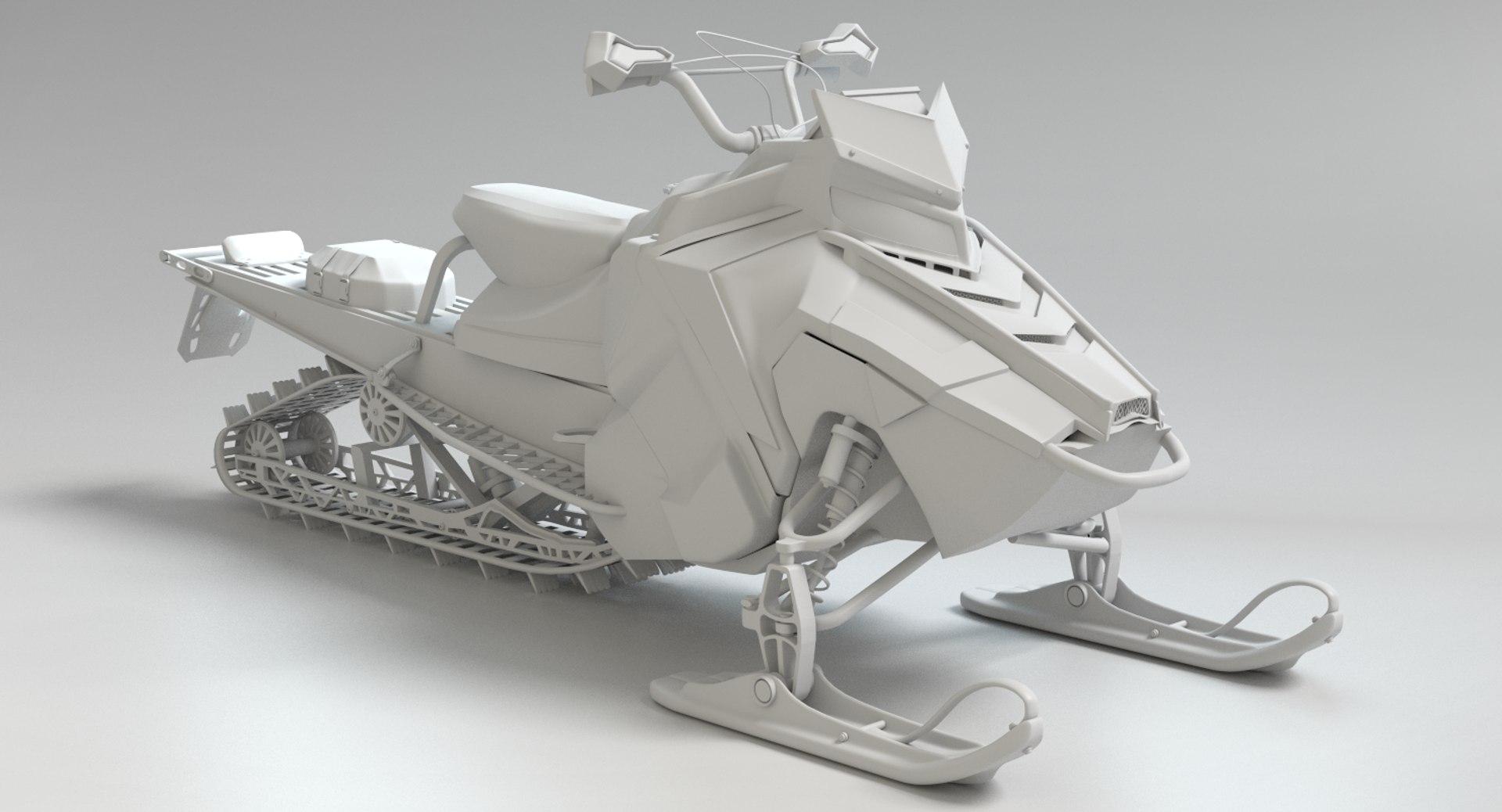 Snowmobile Snow Mobile 3d Model