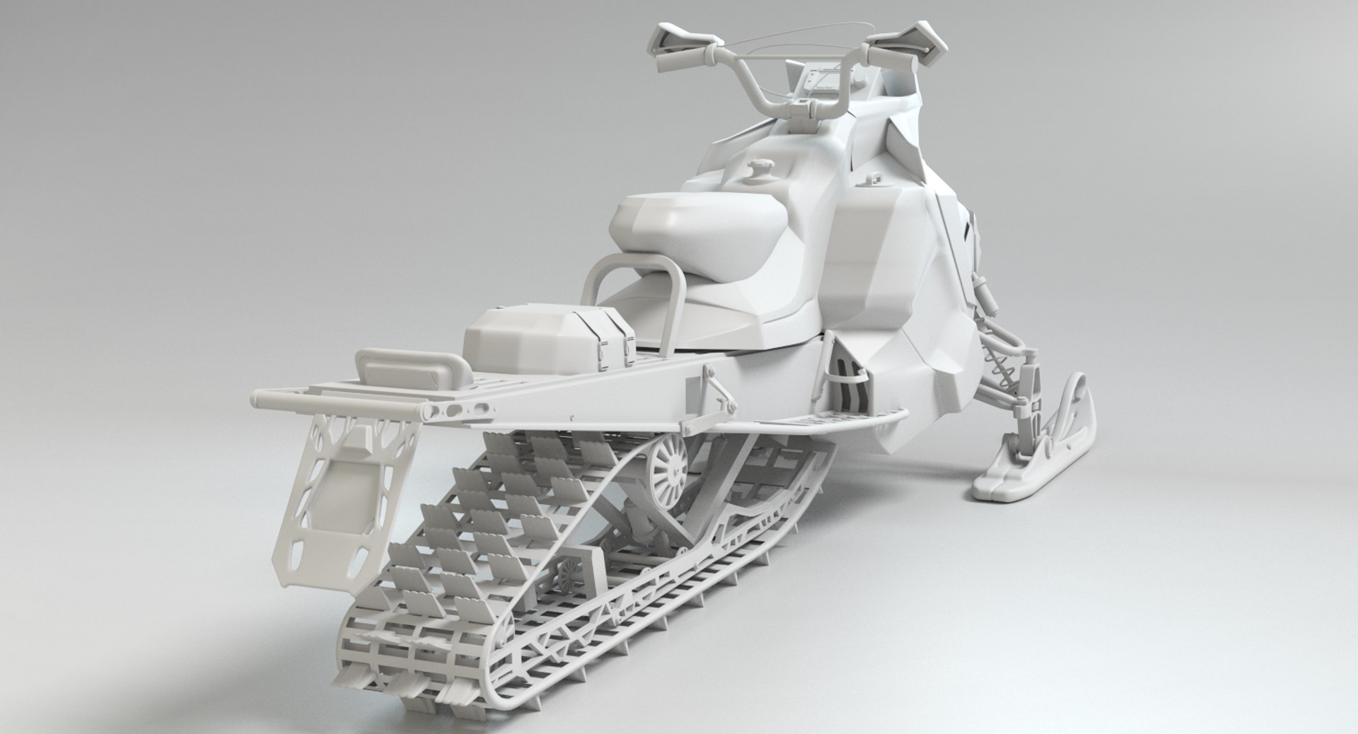 Snowmobile Snow Mobile 3d Model