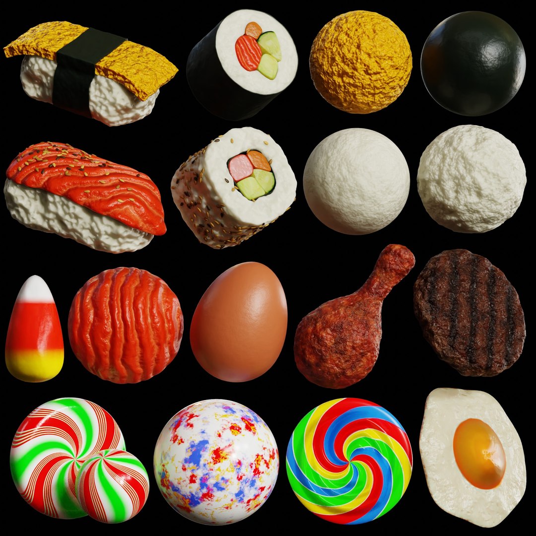 Blender Procedural Food Pack 3 3D Model - TurboSquid 2207416