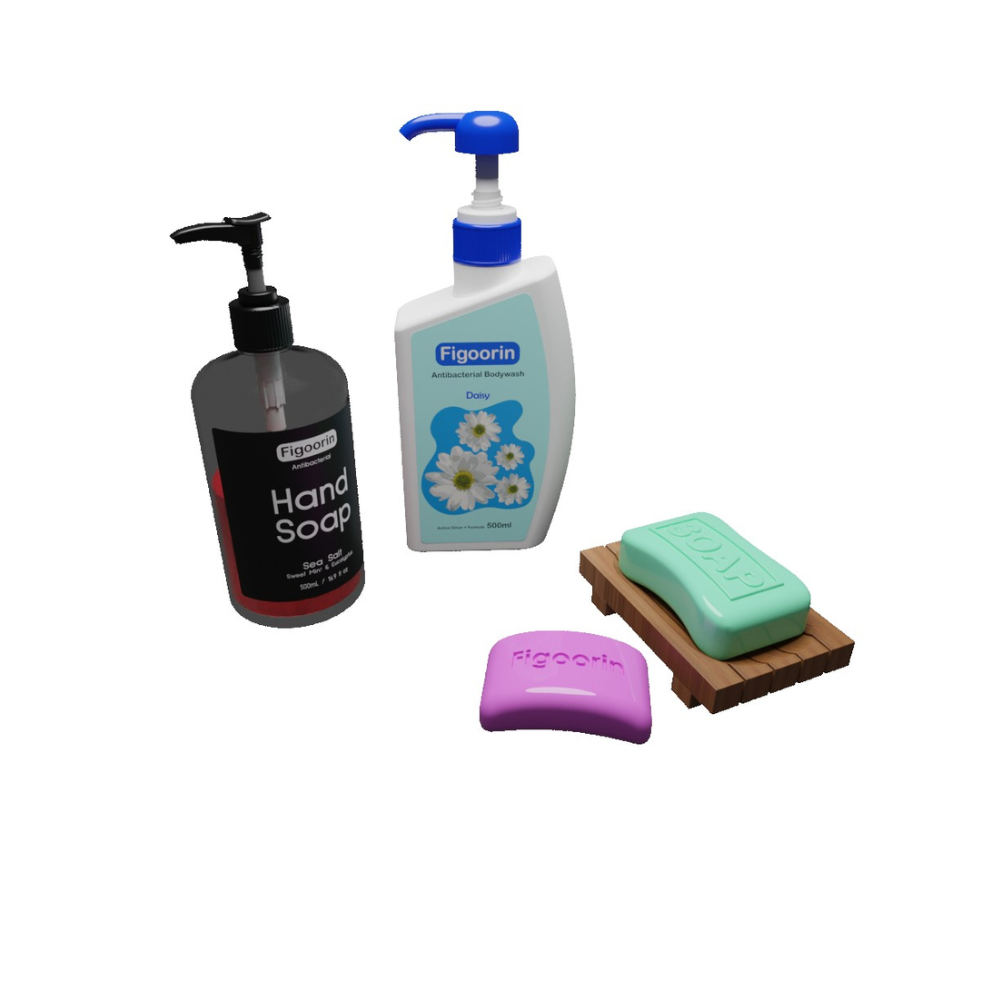 Soap Bar Soap and Liquid Soap 3D model - TurboSquid 2117120