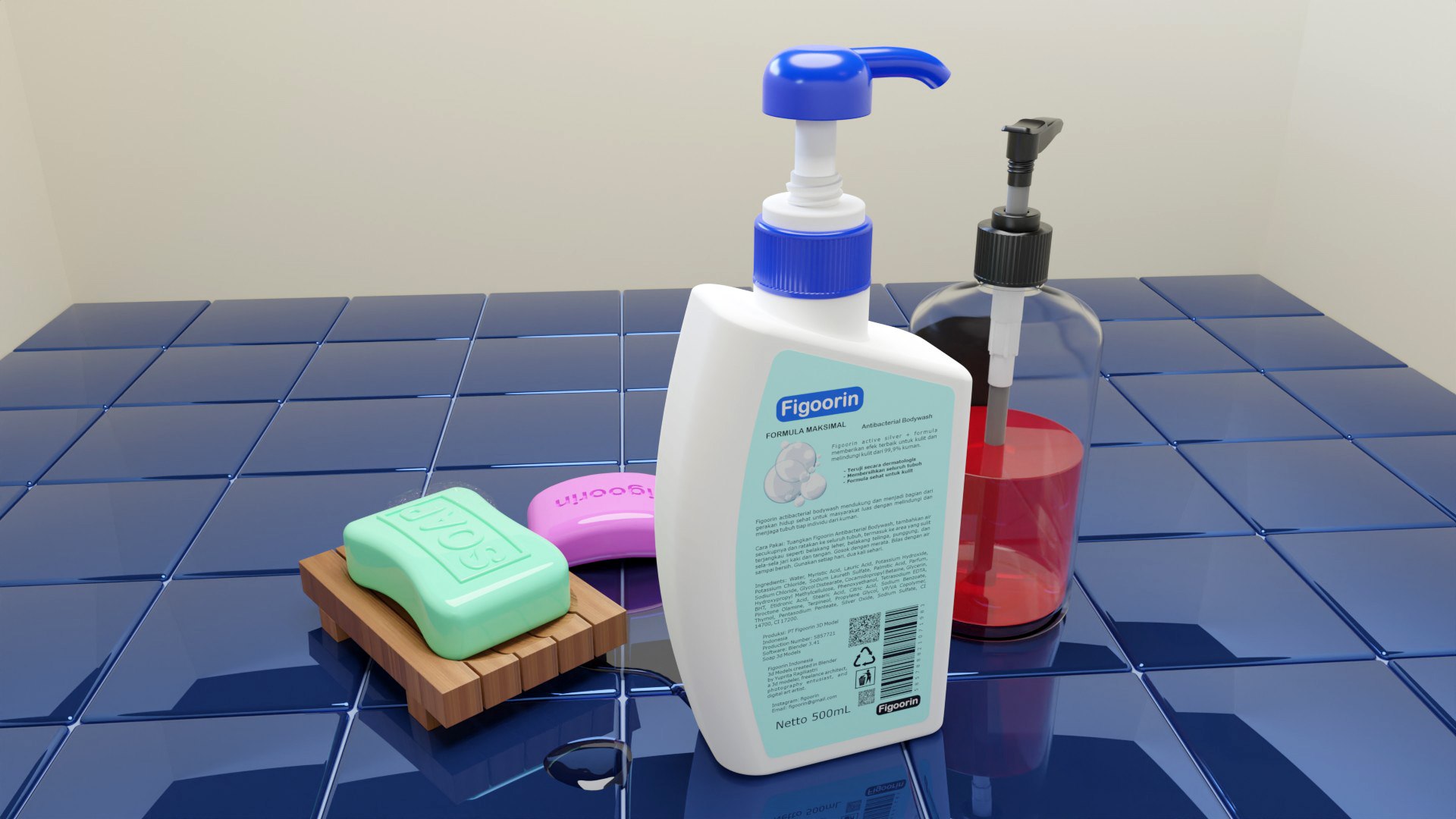 Soap Bar Soap And Liquid Soap 3D Model - TurboSquid 2117120