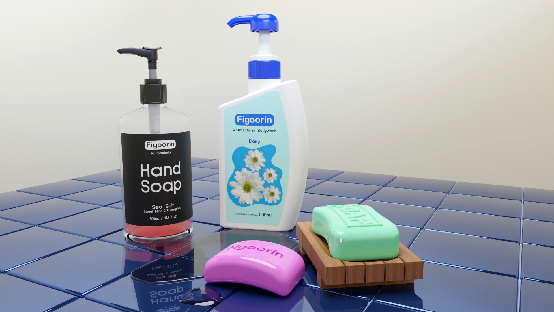 Soap Bar Soap And Liquid Soap 3D Model - TurboSquid 2117120