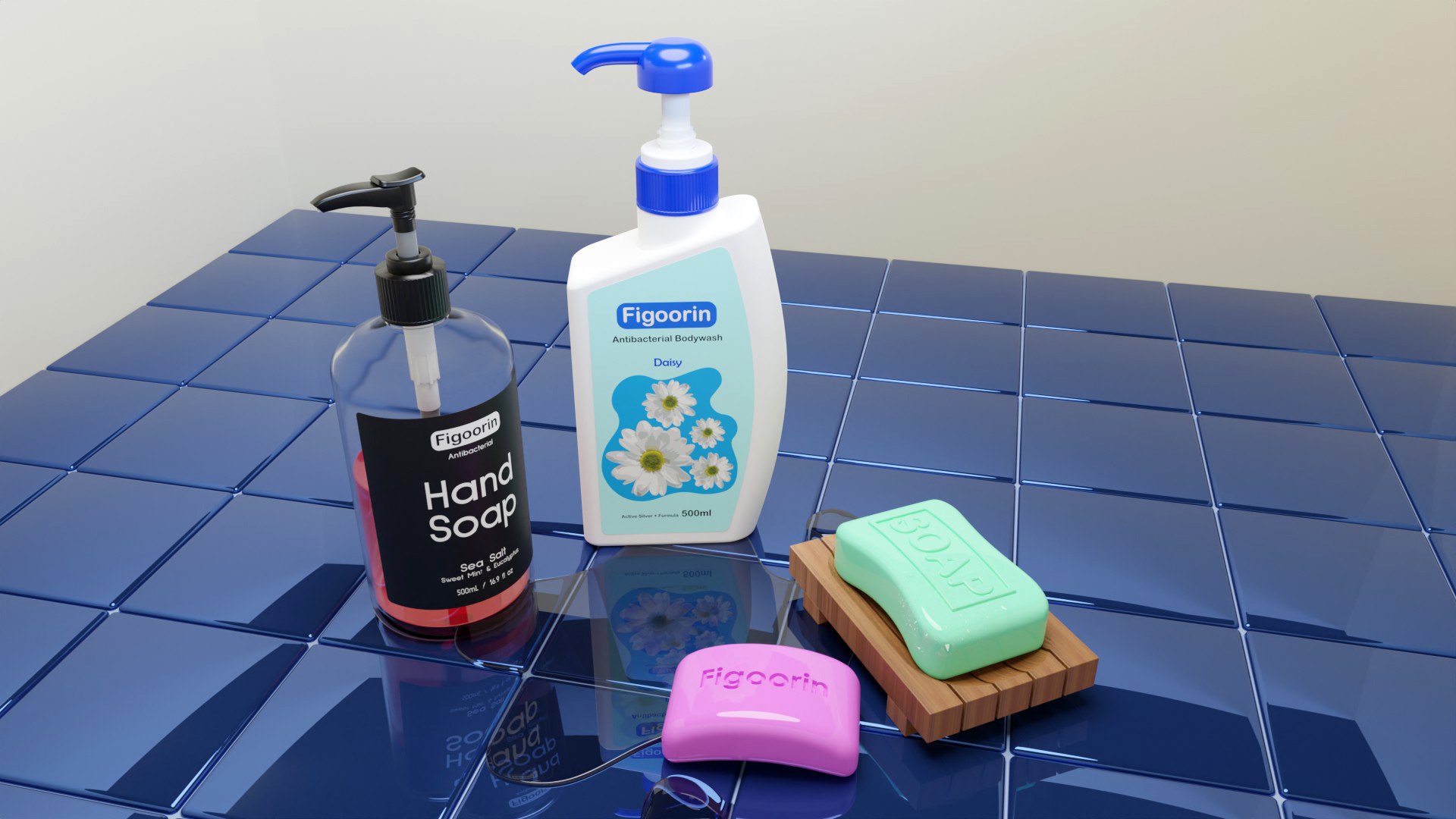 Soap Bar Soap and Liquid Soap 3D model - TurboSquid 2117120