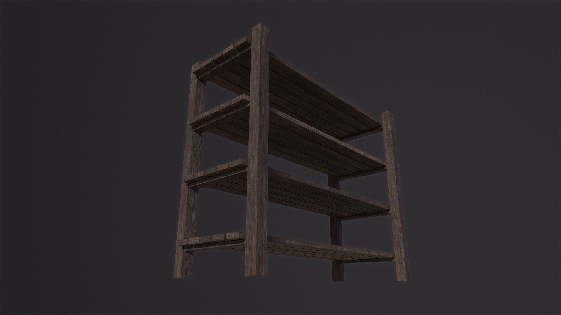 3D Wooden Shelf - TurboSquid 2102685