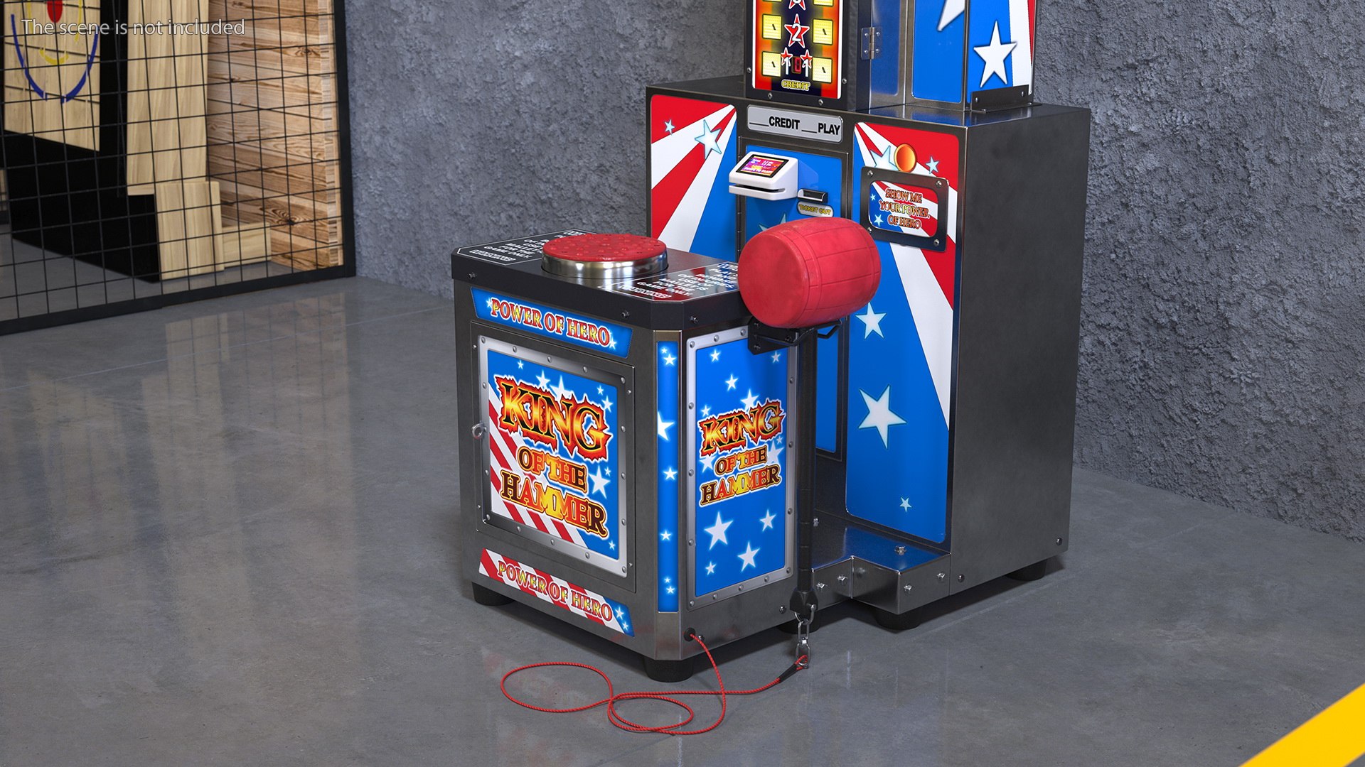 3D Model Modern High Striker Machine Switched On - TurboSquid 1737104