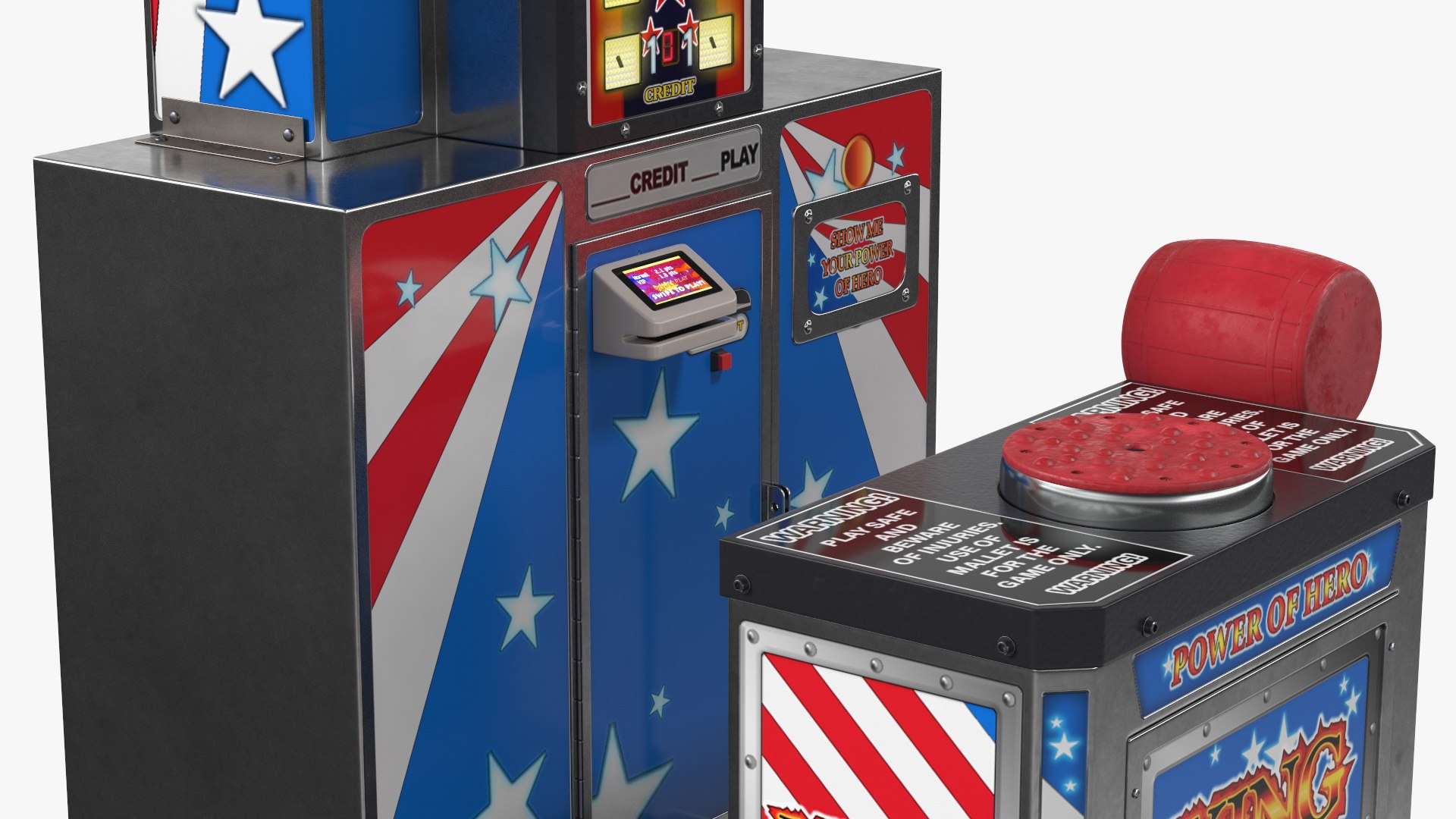 3D model Modern High Striker Machine Switched On - TurboSquid 1737104