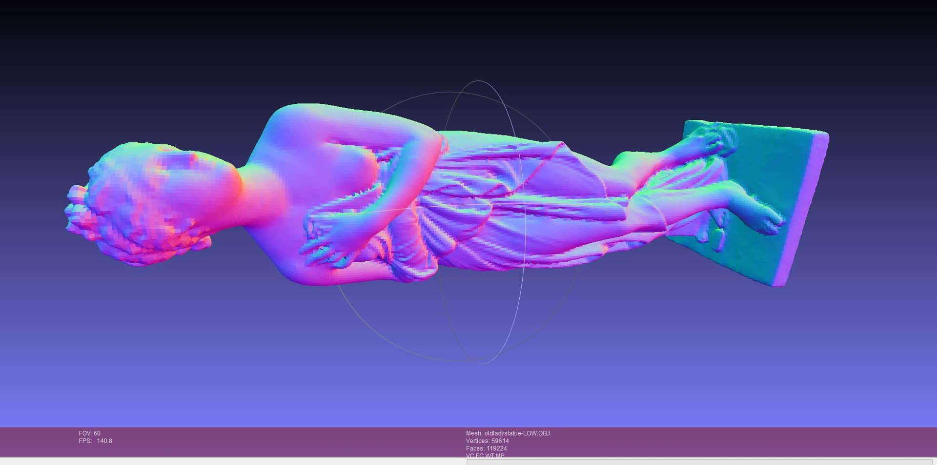 3d Roman Greek Statue Model