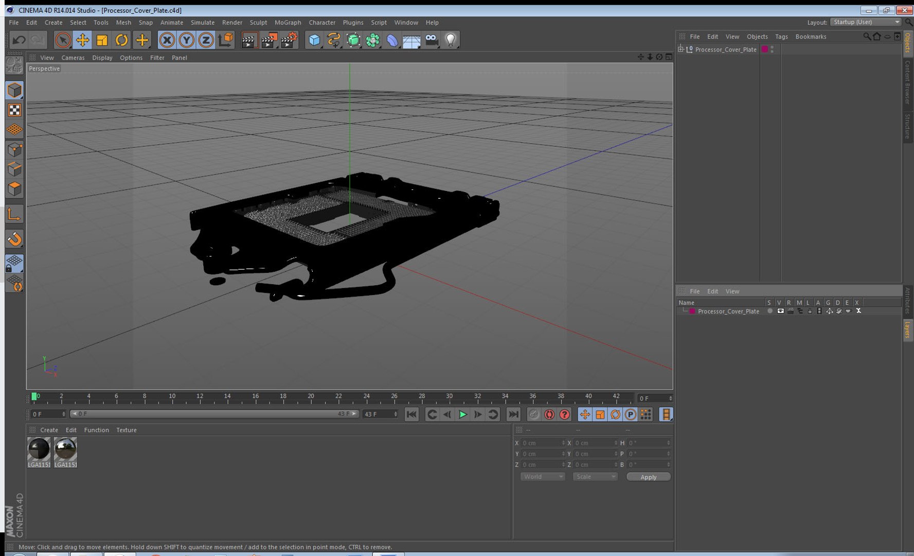Computer processor cover plate model - TurboSquid 1427143