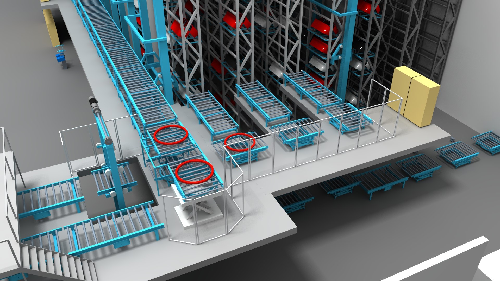 3D Model Warehouse Conveyors Cranes - TurboSquid 1488760